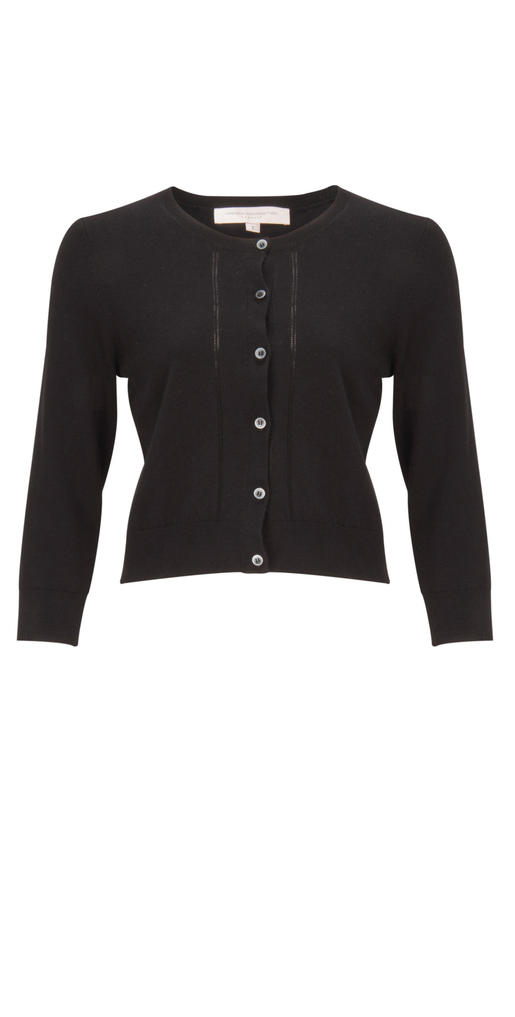 French Connection Spring Bambino Knit Cardigan in Black