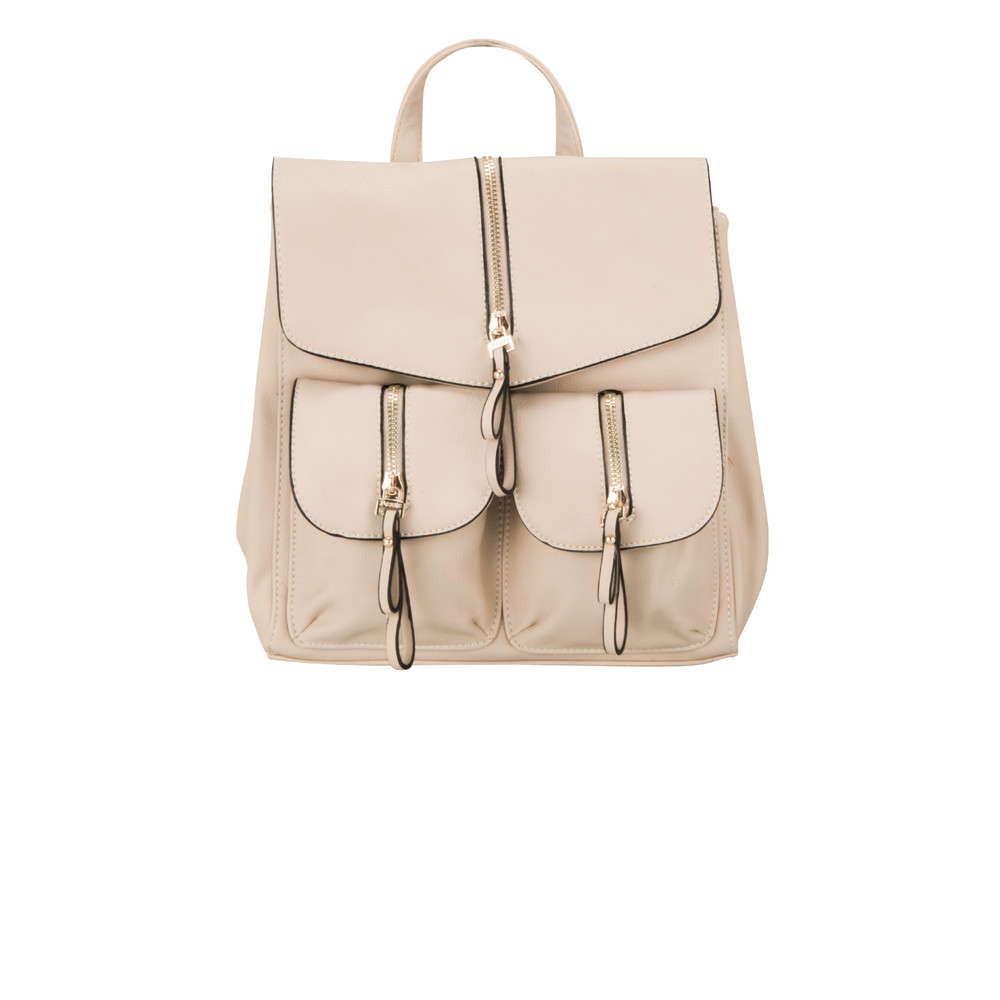Bessie London Carrie Backpack in Beige