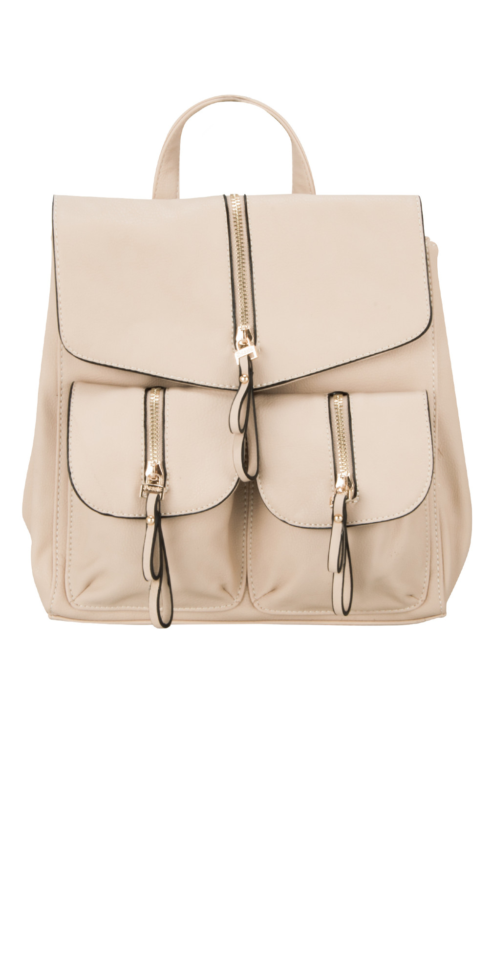 Bessie London Carrie Backpack in Beige