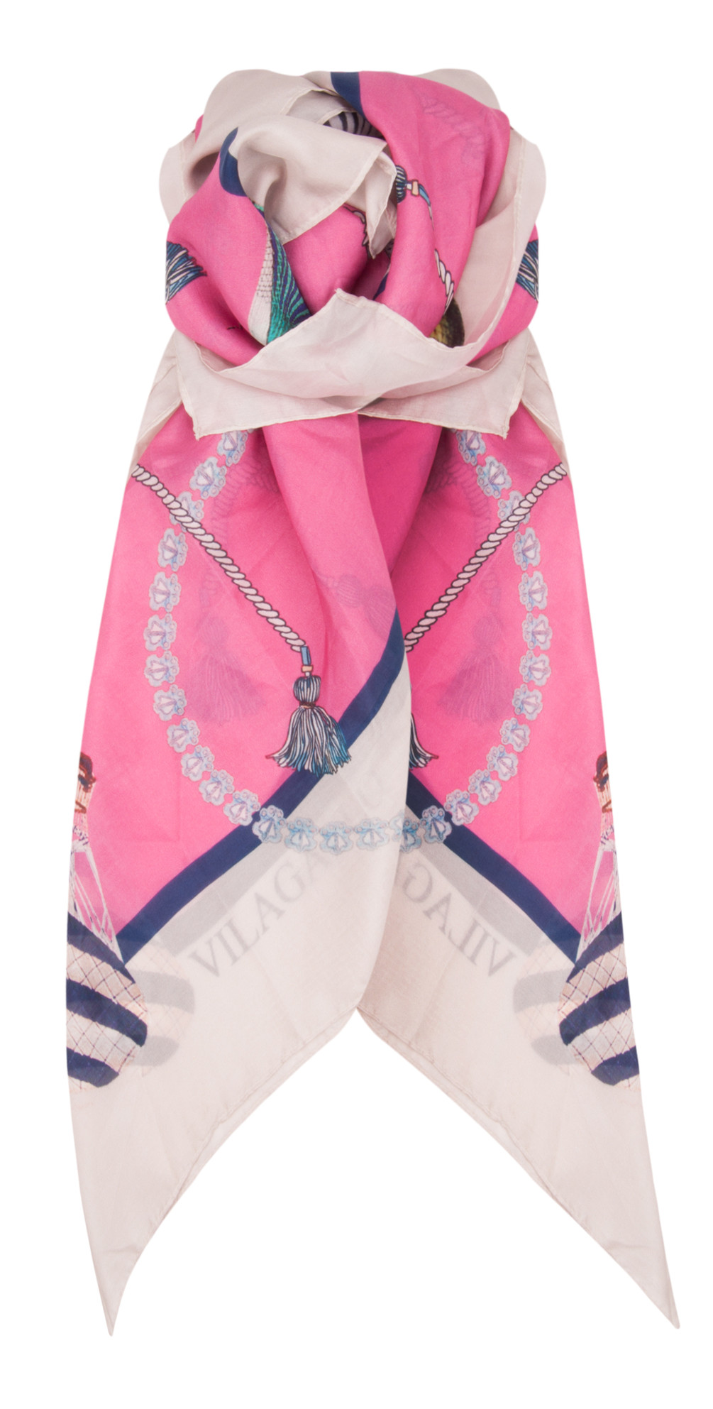 Vilagallo Zebra Fufou Scarf in Safari