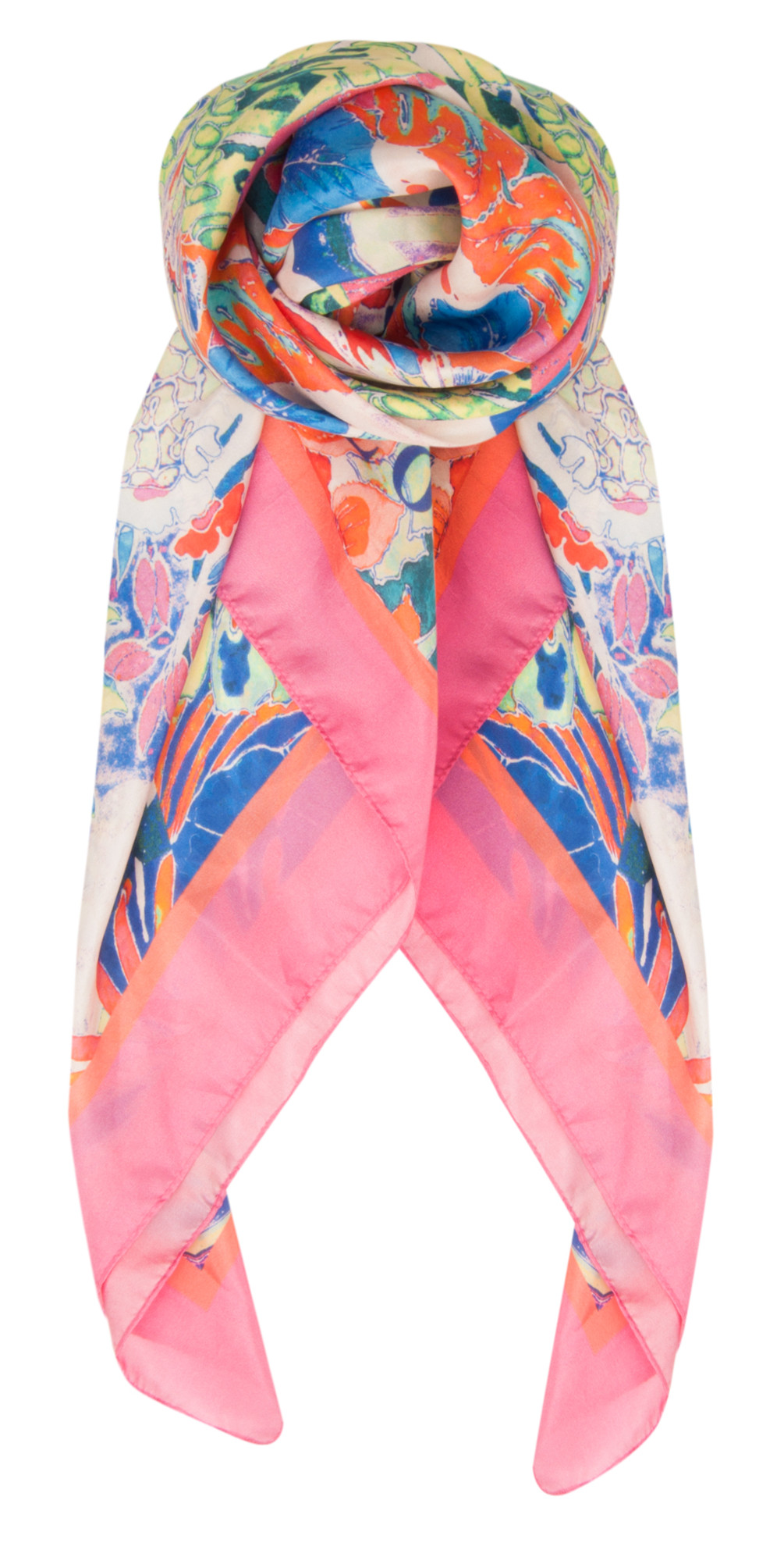 Vilagallo Tropical Fufou Scarf in Kale