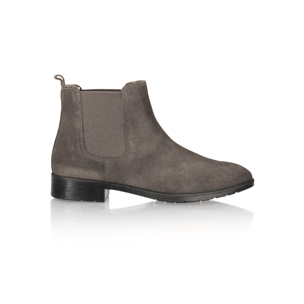 Marco Tozzi Suede Leather Ankle Boot in Grey