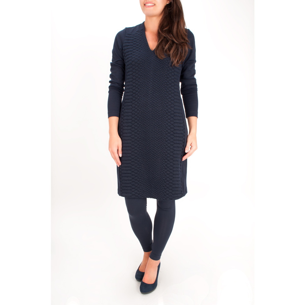 Sandwich Clothing Quilted Jersey Dress in Dark Sapphire