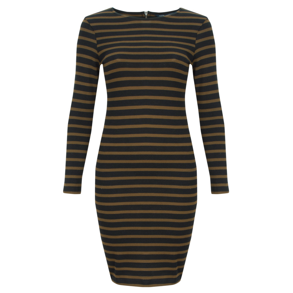 French Connection French Stripe Dress in Black