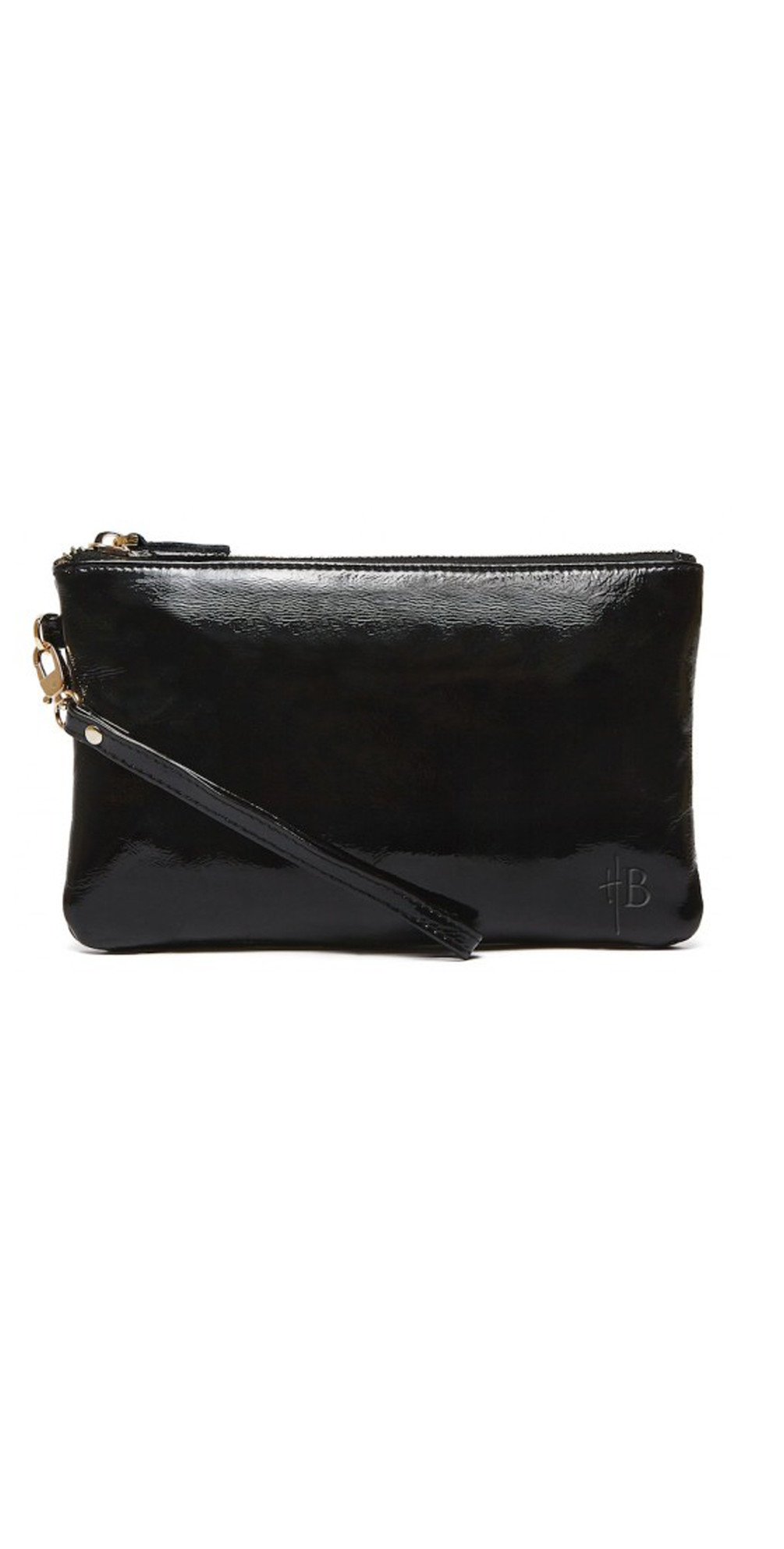 HButler Mighty Purse Patent Wristlet in Glossy Black