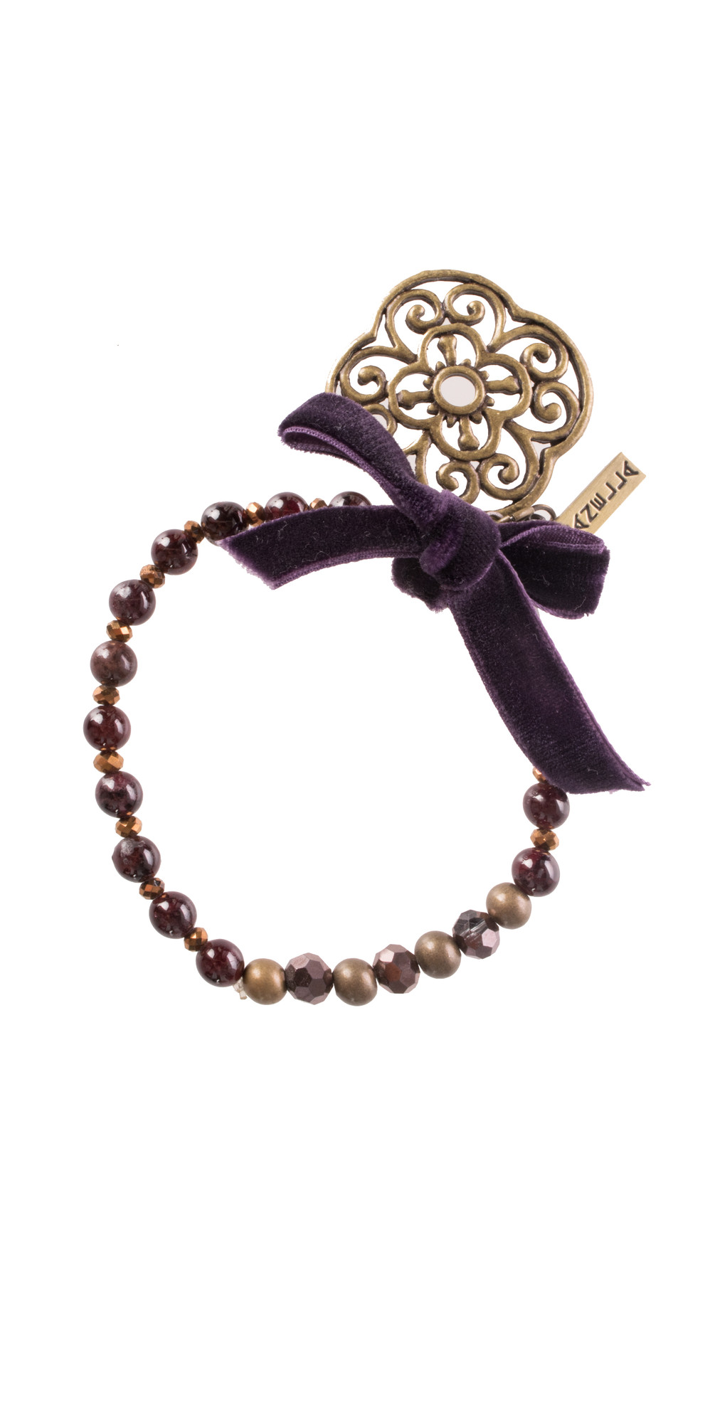 Pranella Gwynerth Charm Bracelet in Mauve