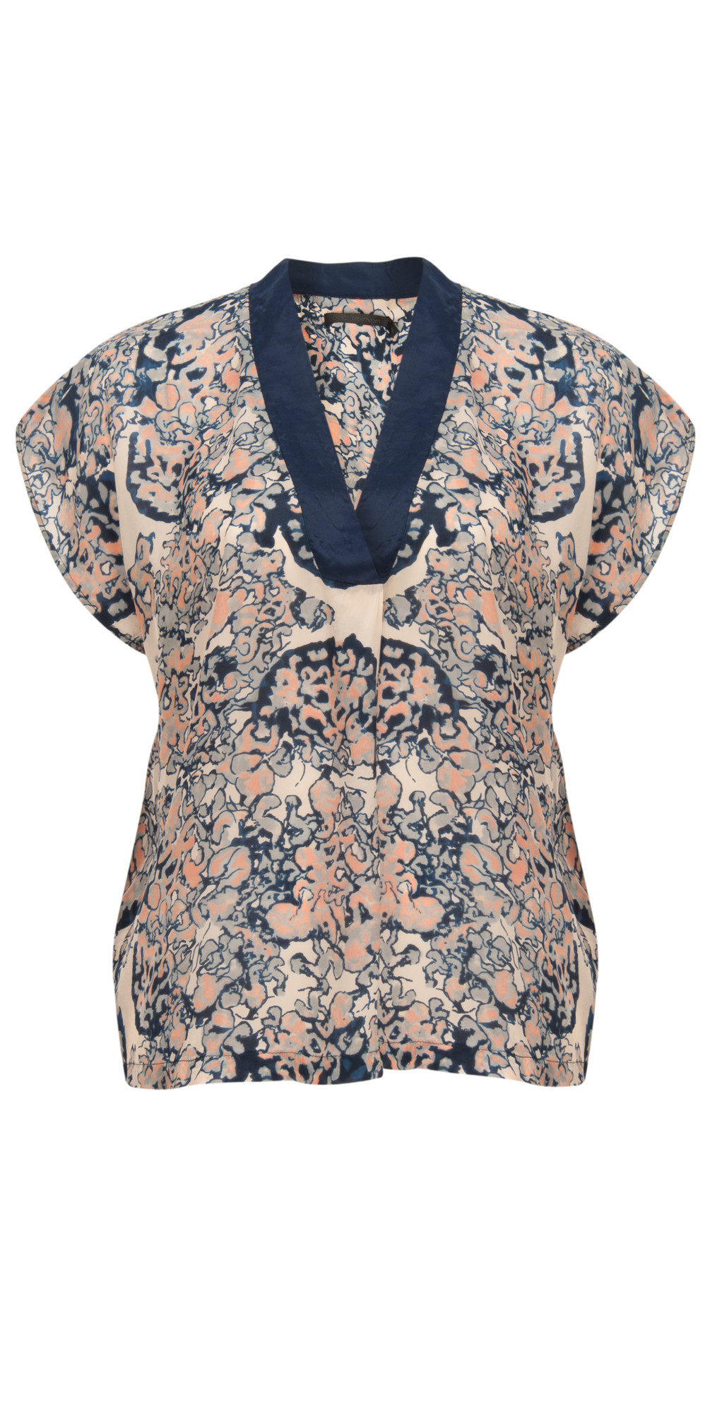 Coster Copenhagen Relaxed Coral Print Top in Coral