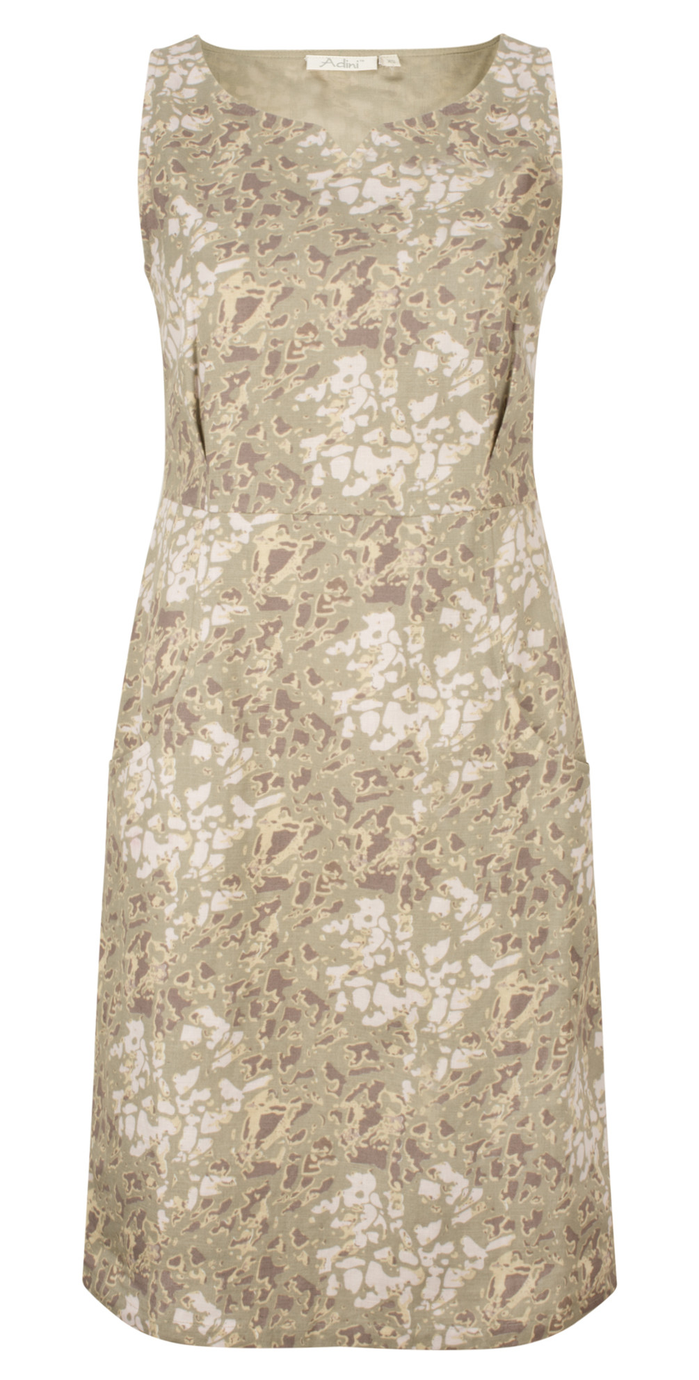 Adini Lyon Print Geneva Dress in Hessian