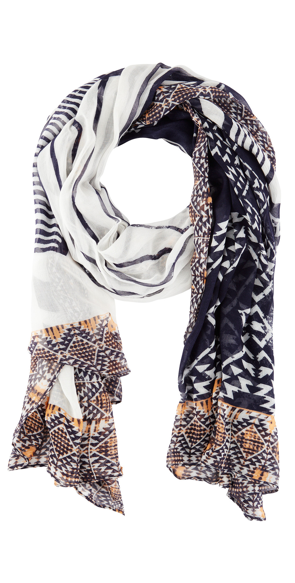 Sandwich Clothing Victoria Weave Woven Scarf in Mood Indigo