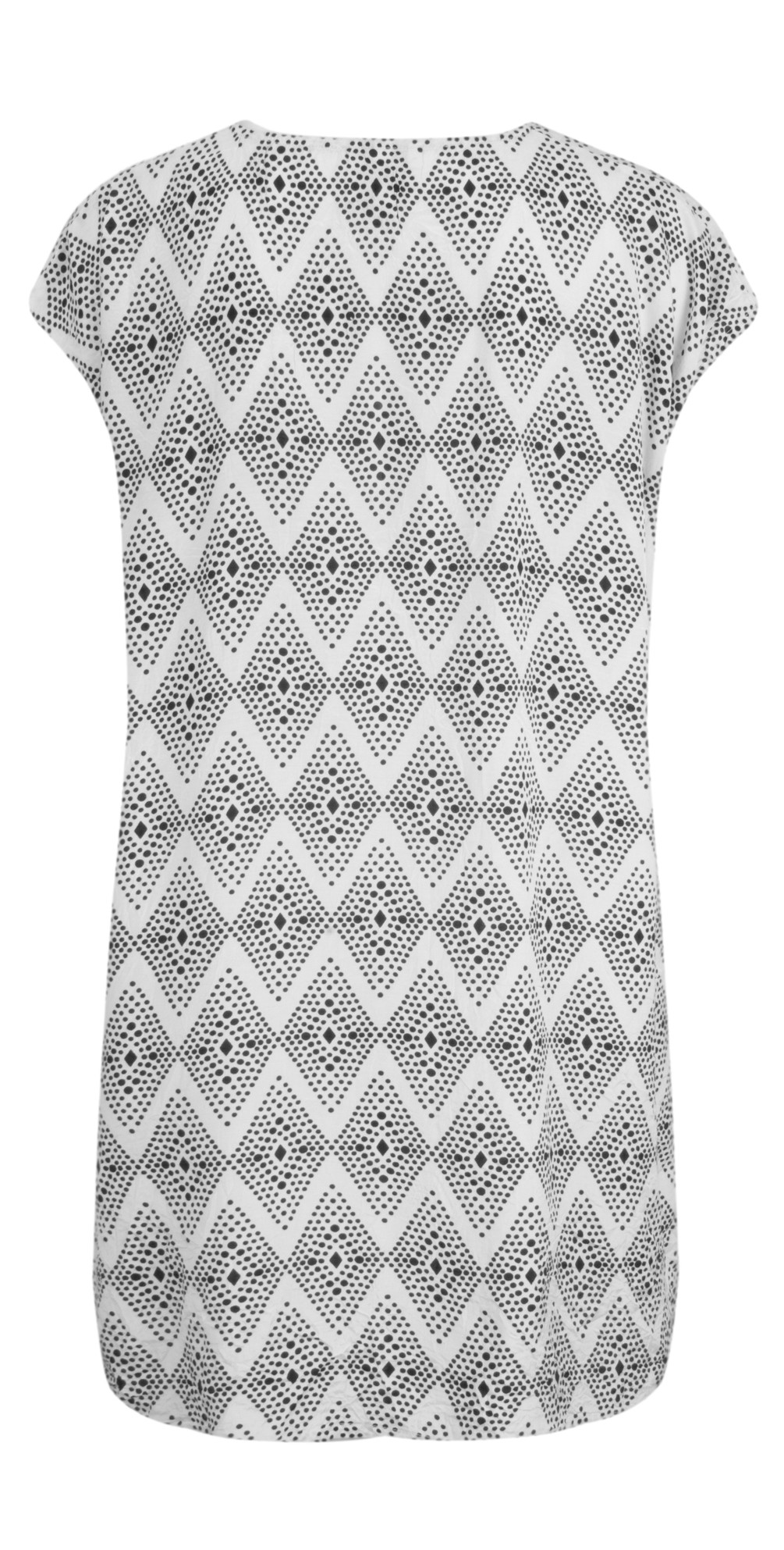 Masai Clothing Ilome Diamond Print Blouse in 111-Black Print