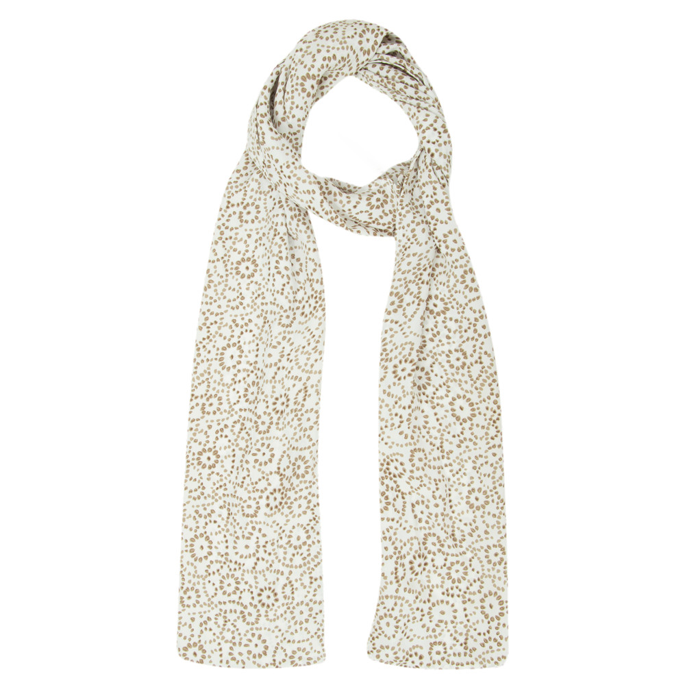 Masai Clothing Khaki Print Along Scarf in 981-Dark Khaki Print