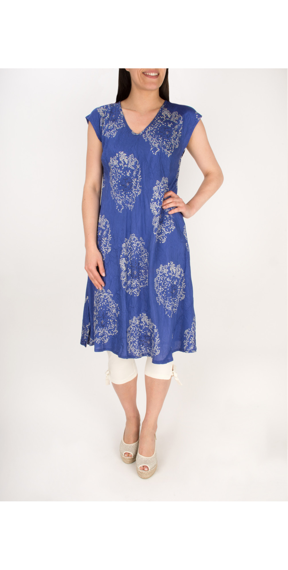 Masai Clothing Haf Scatter Print Tunic in 221-Sea Island Print