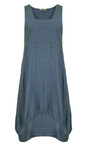 TOC Demelza Linen Dress in Steel Blue 64