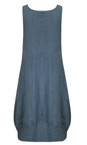 TOC Demelza Linen Dress in Steel Blue 64