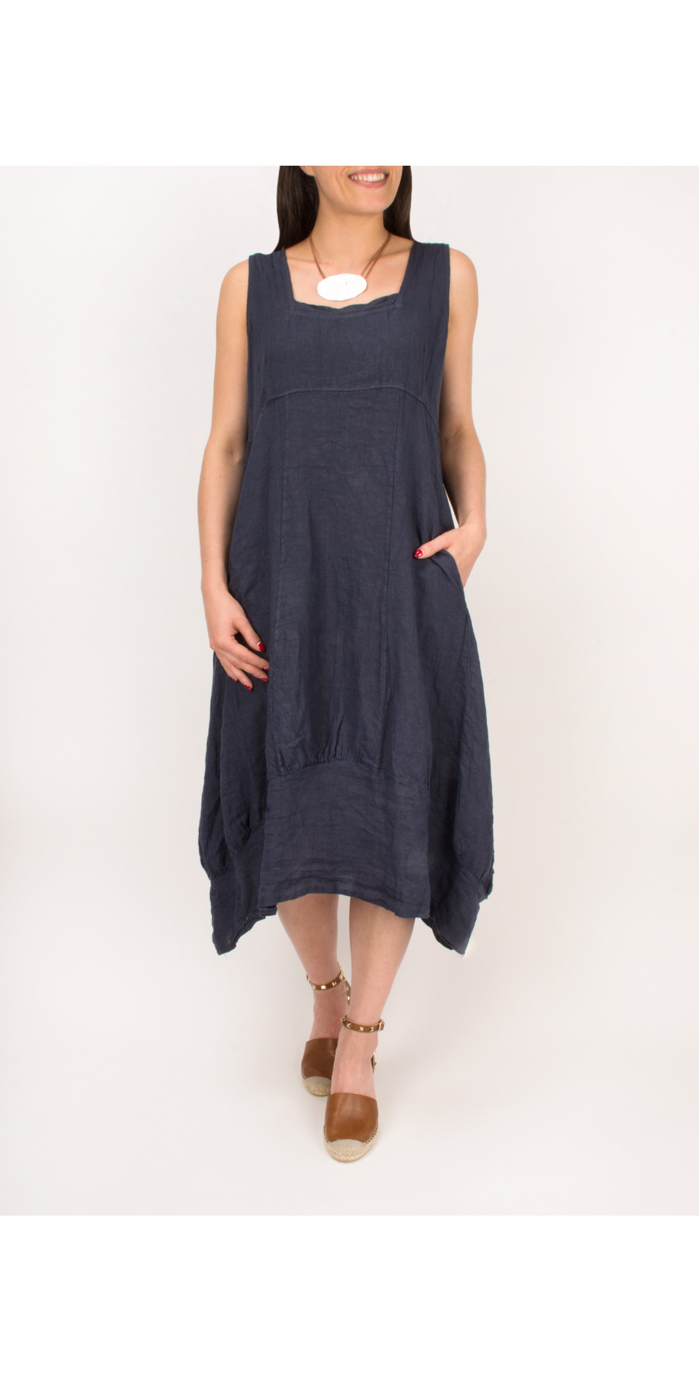 TOC Demelza Linen Dress in Mocha