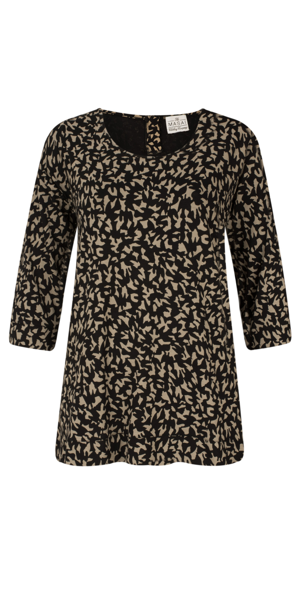 Masai Clothing Bissa Printed Top in 991-Khaki Print