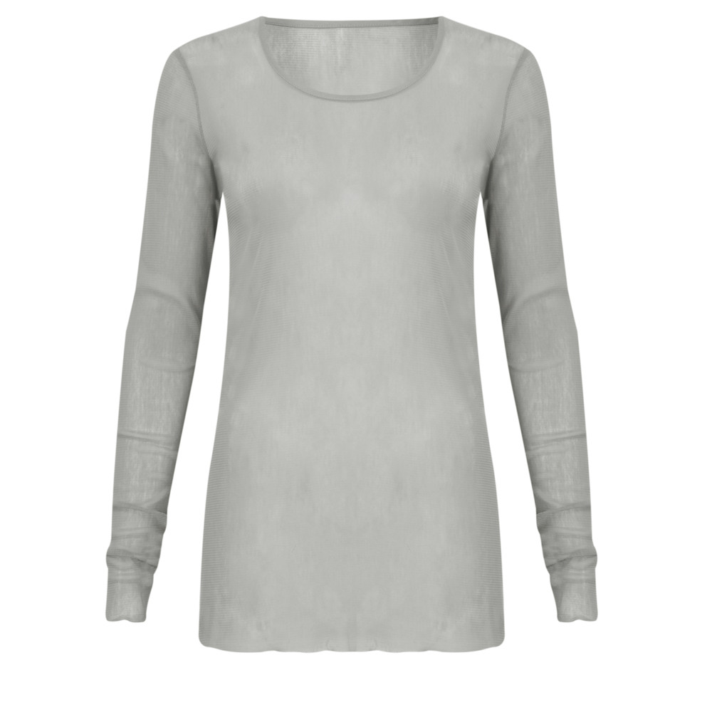 Vetono Essential Fitted Mesh Top in Grey
