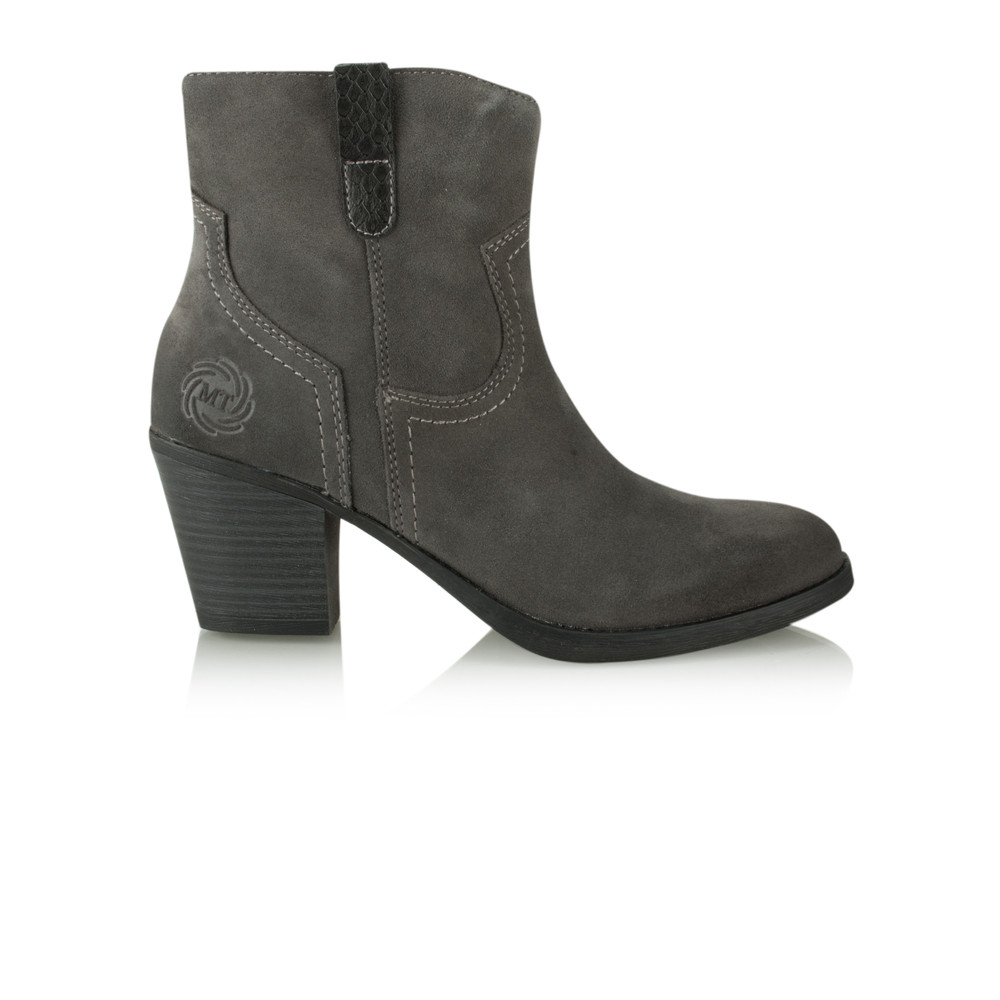Marco Tozzi Leather Ankle Boot in Anthracite