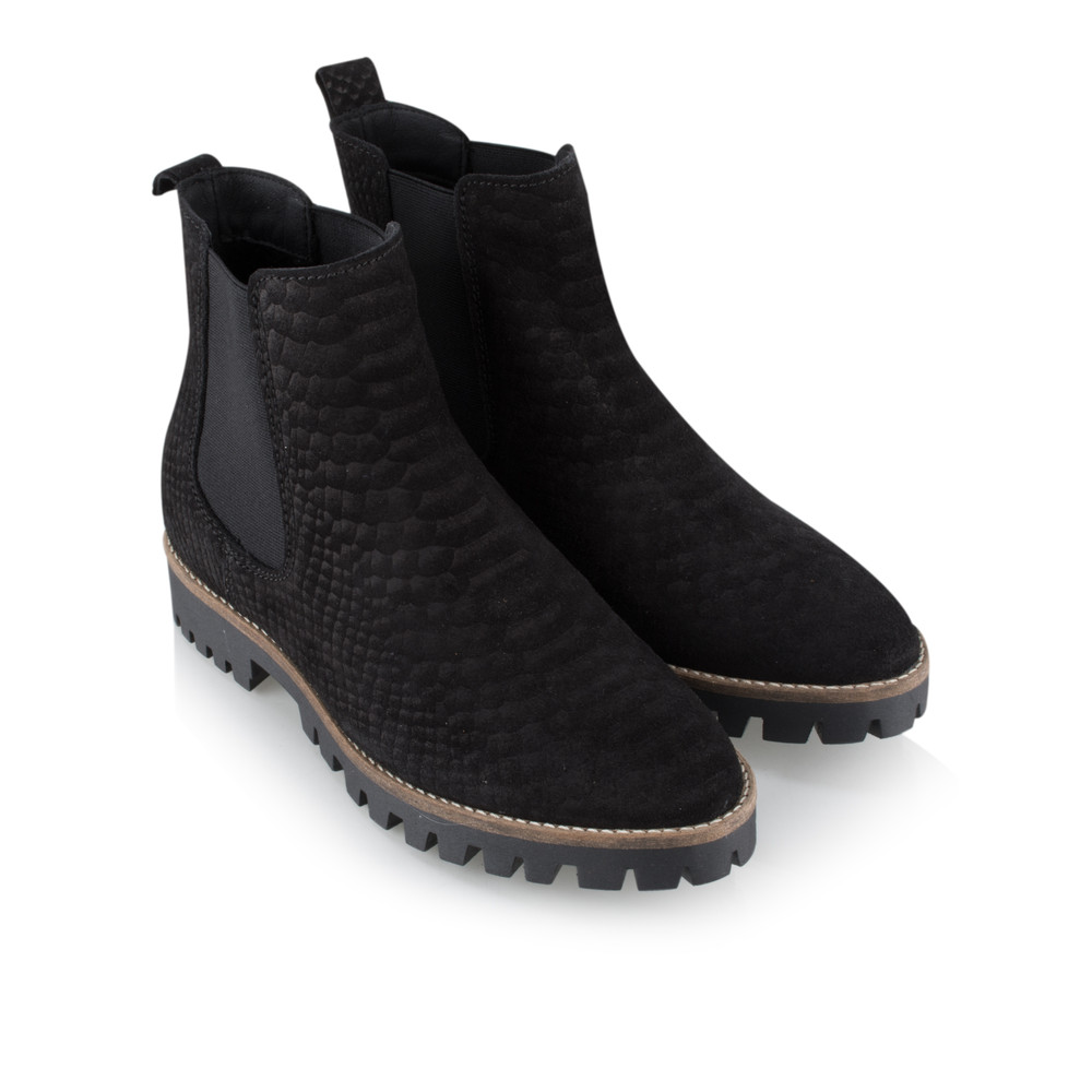 Marco Tozzi Leather Premio Ankle Boot in Black