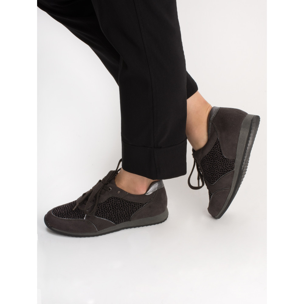 Marco Tozzi Textile Mix Trainer Shoe in Grey