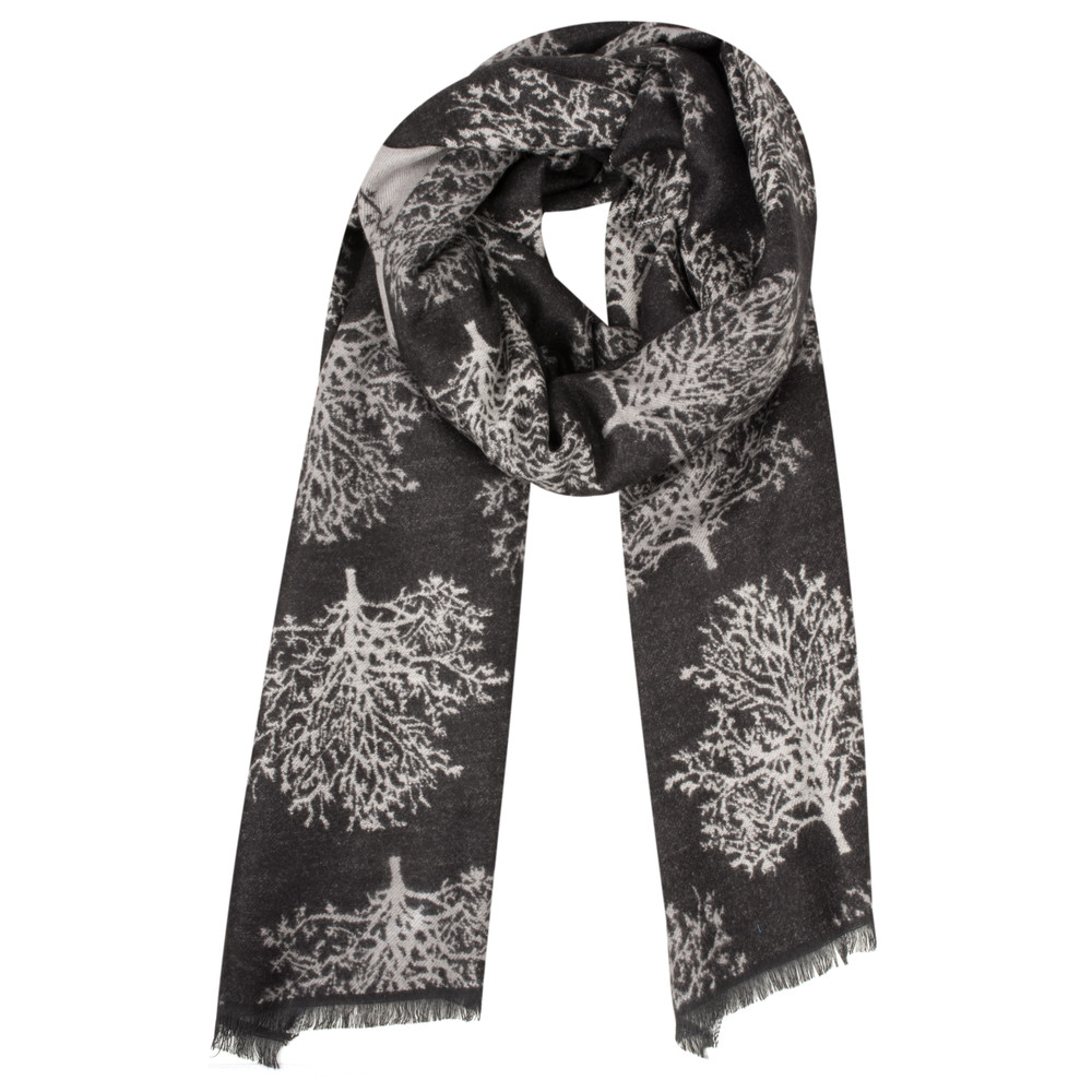 Lua Mulberry Trees Scarf in Black