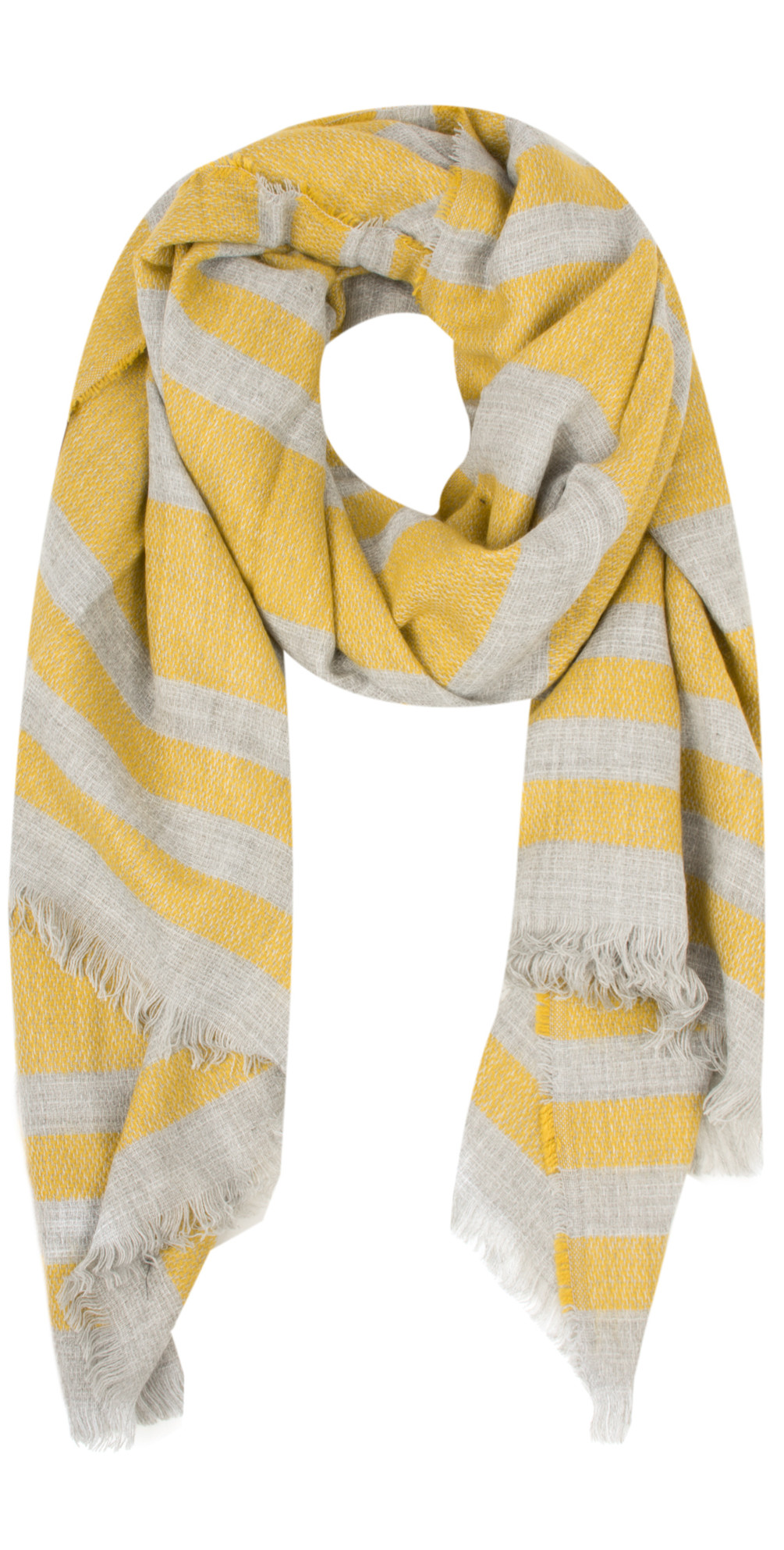 Lua Spring Stripe Scarf in Mustard