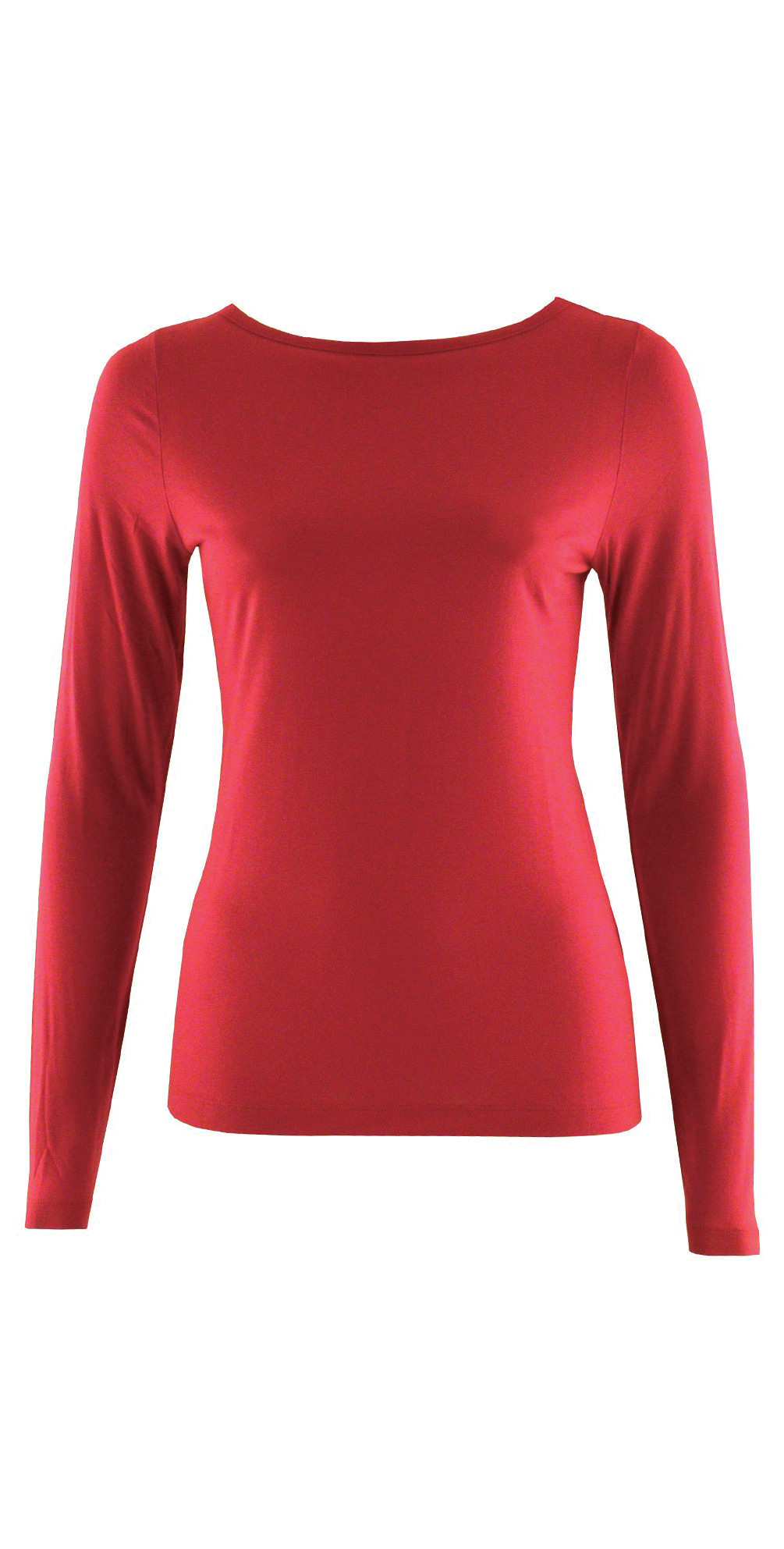 HOBBS Slash Neck Top in Red