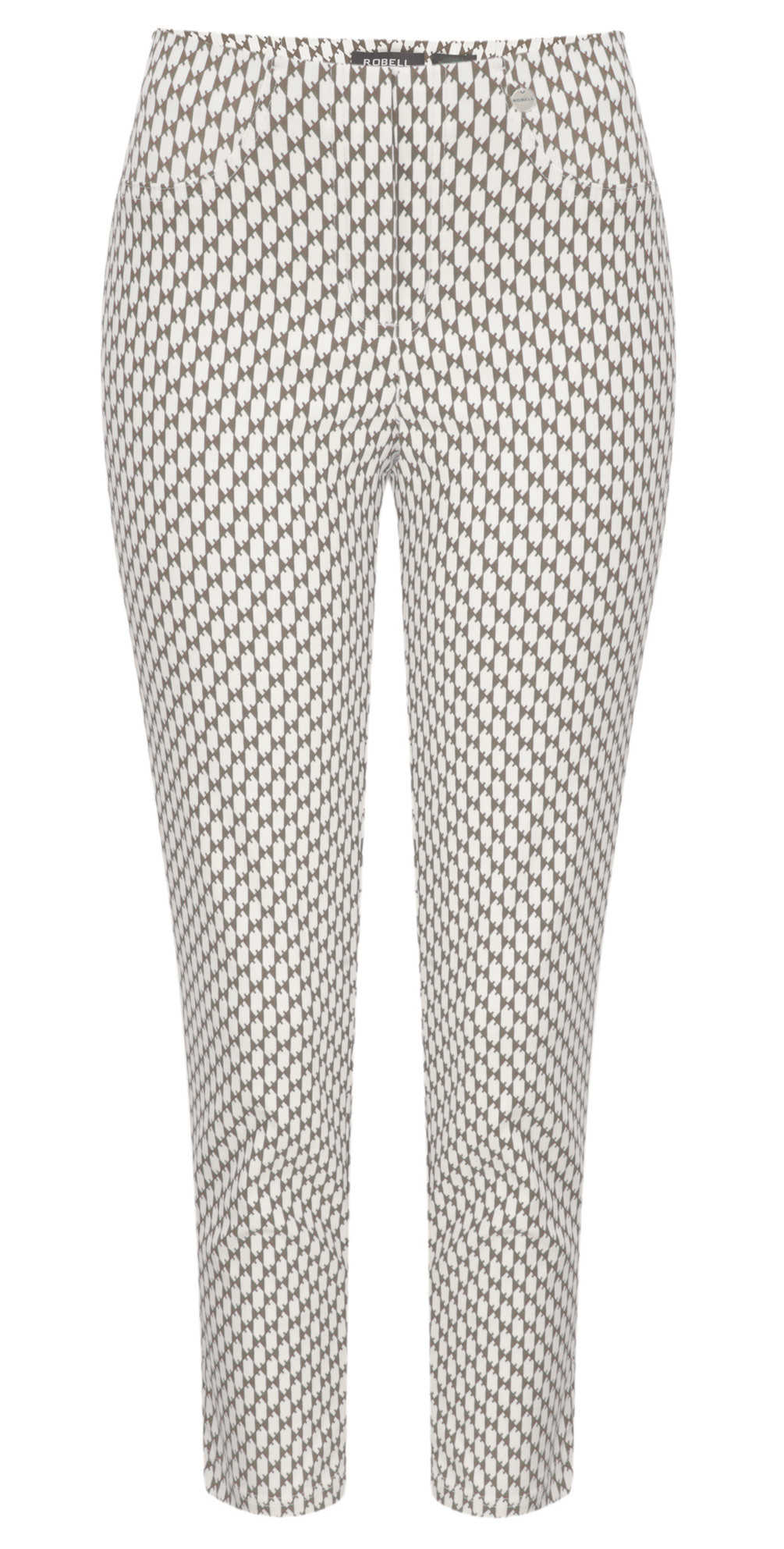 Robell Bella 09 Graphic Print in Beige