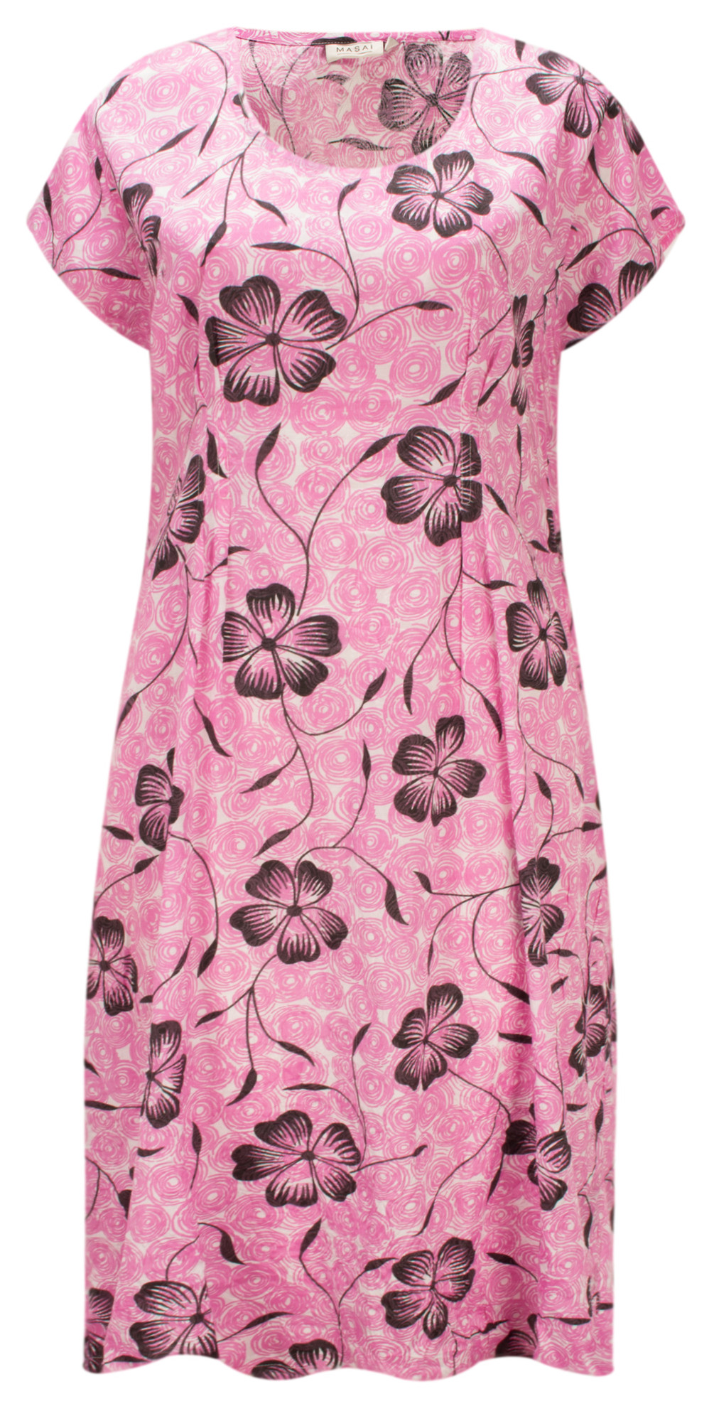Masai Clothing Floral Nan Dress in Bubblegum Org