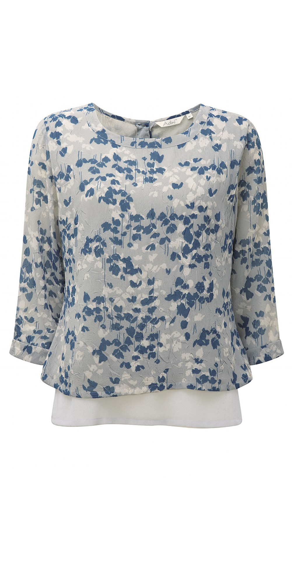 Adini Orchid Print Ada Top in Eden Blue