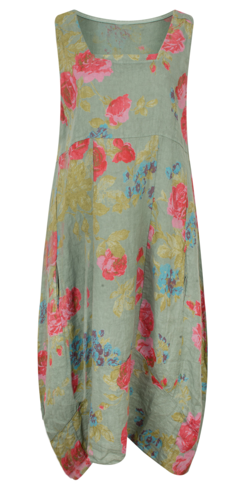 TOC Destiny Rose Easyfit Linen Dress in Khaki