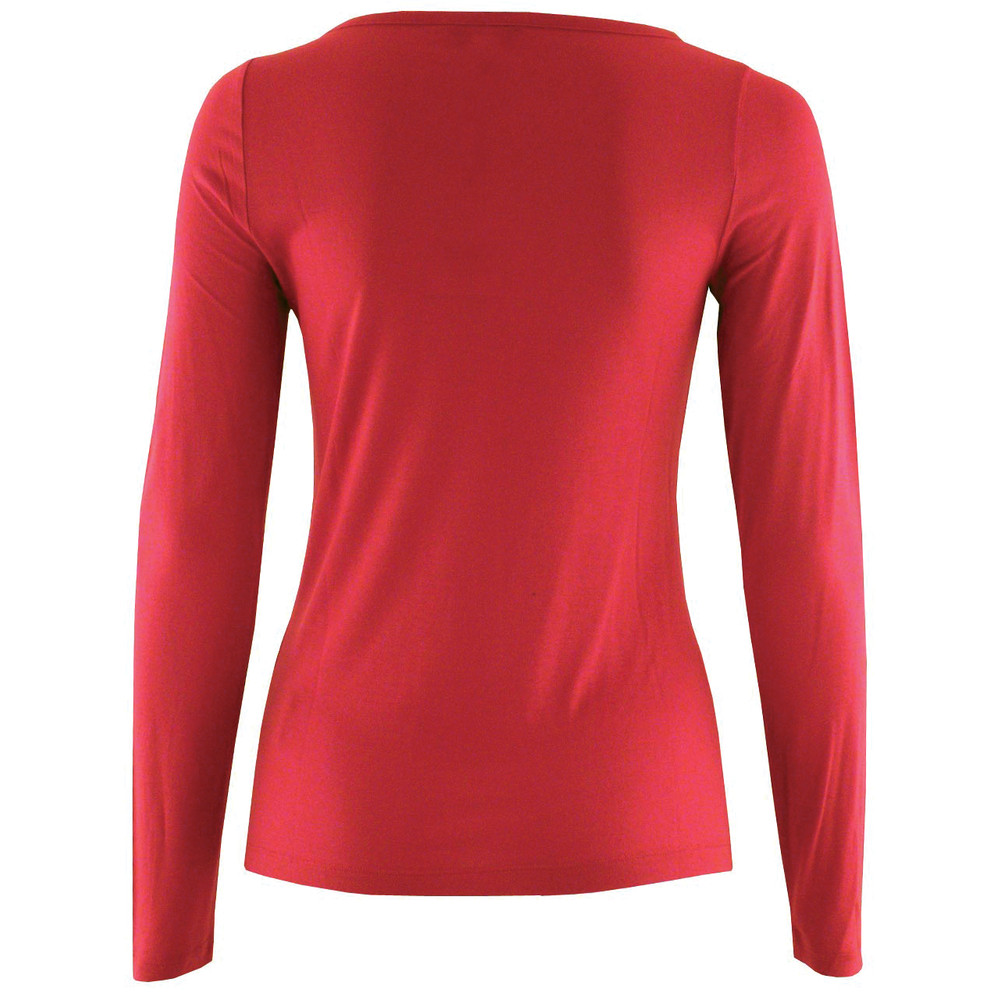HOBBS Slash Neck Top in Red