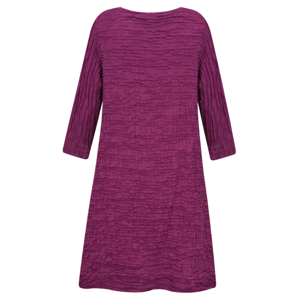 Grizas Laura Crush Linen Tunic in Fuchsia