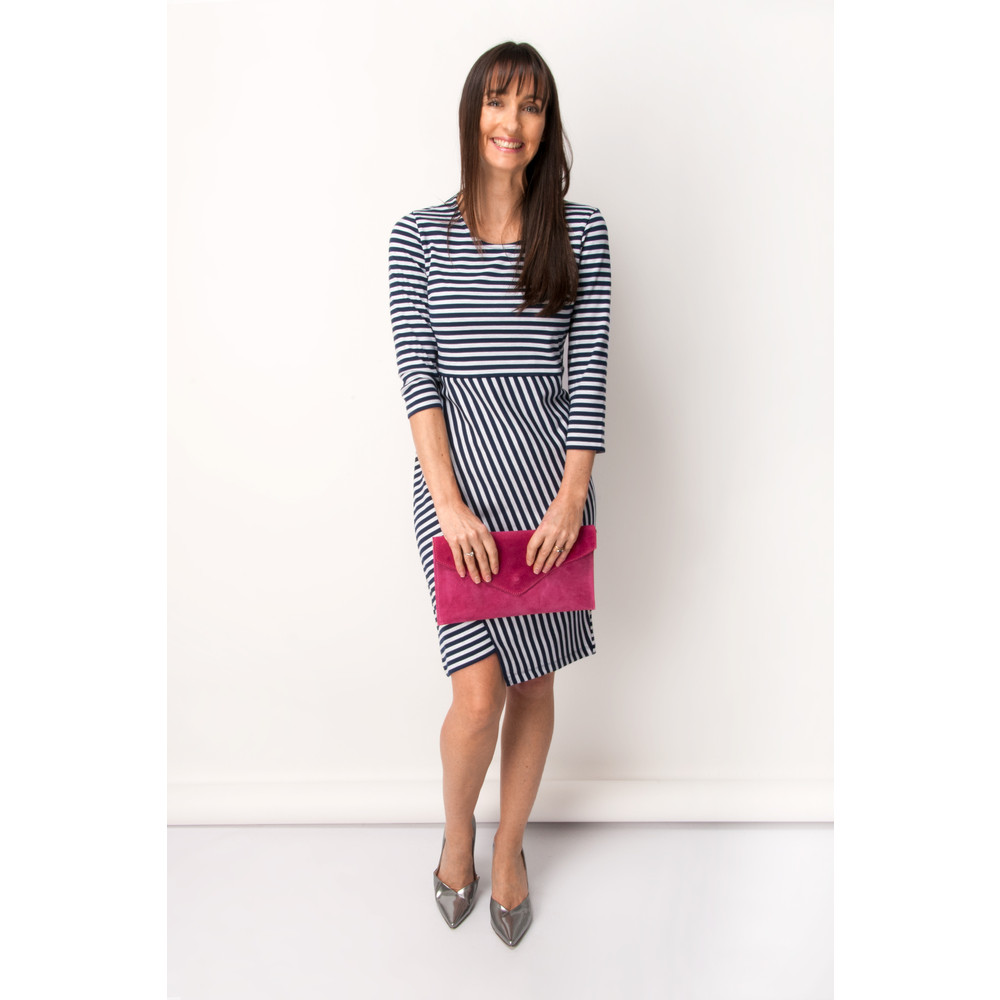 Gerry Weber Striped Dress in Blue/Grey