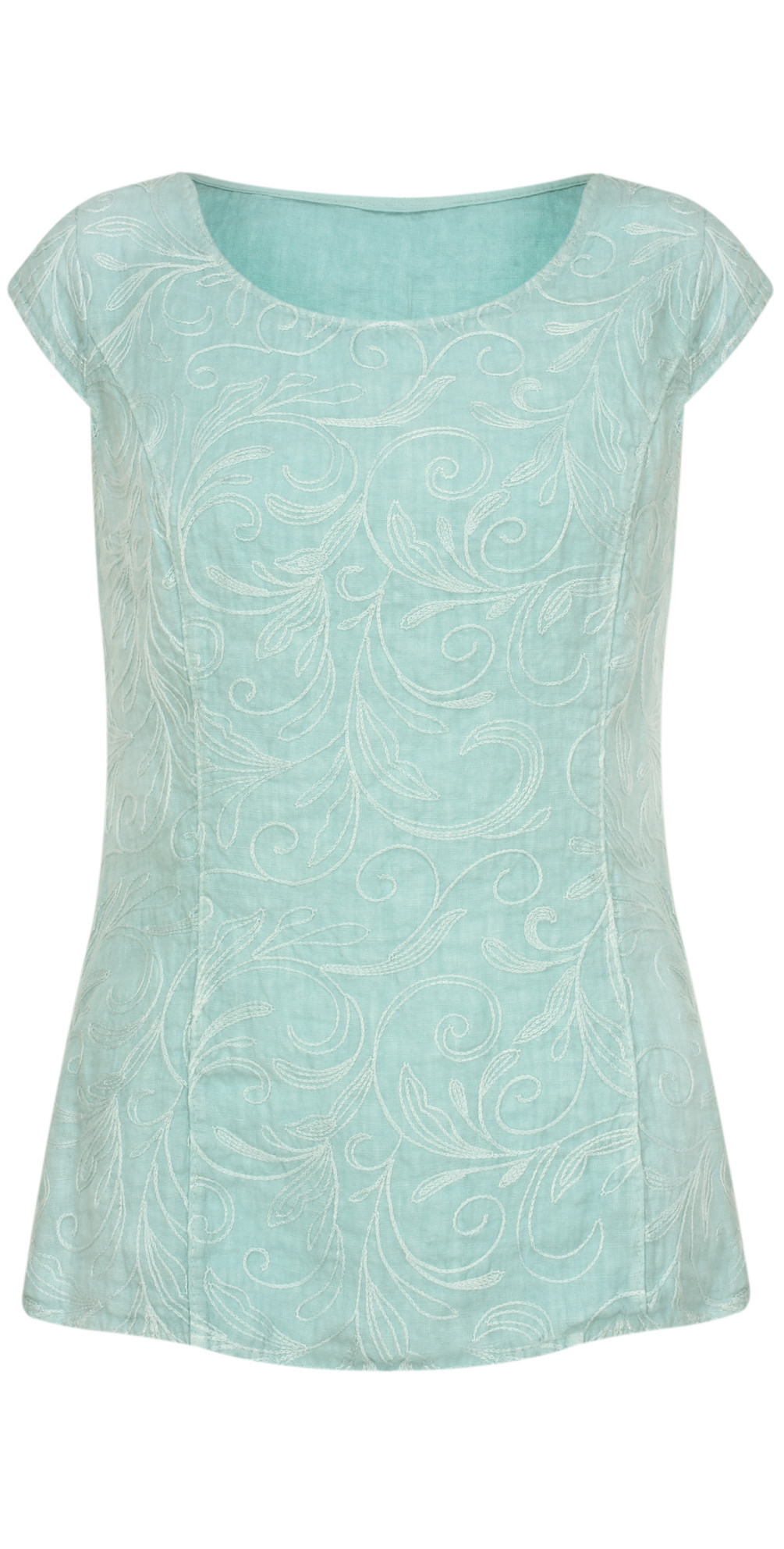 DECK Sivve Linen Shell Top in Anis