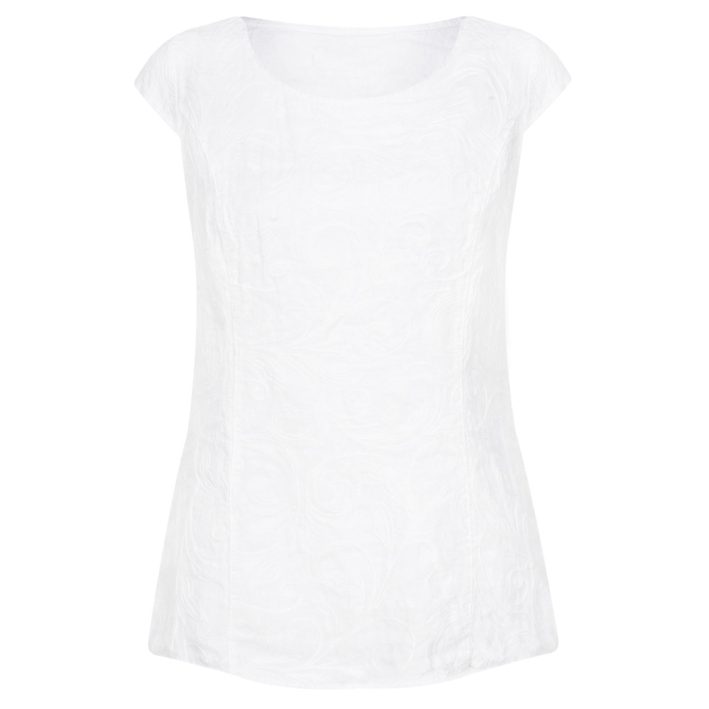 DECK Sivve Linen Shell Top in White