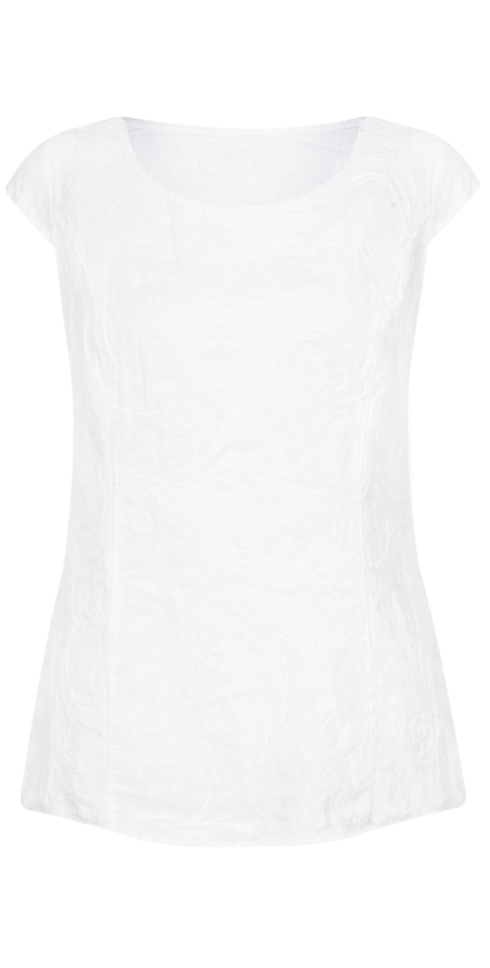 DECK Sivve Linen Shell Top in White