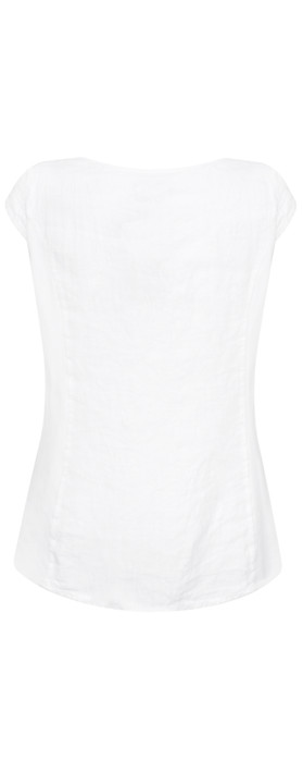 DECK Sivve Linen Shell Top in White