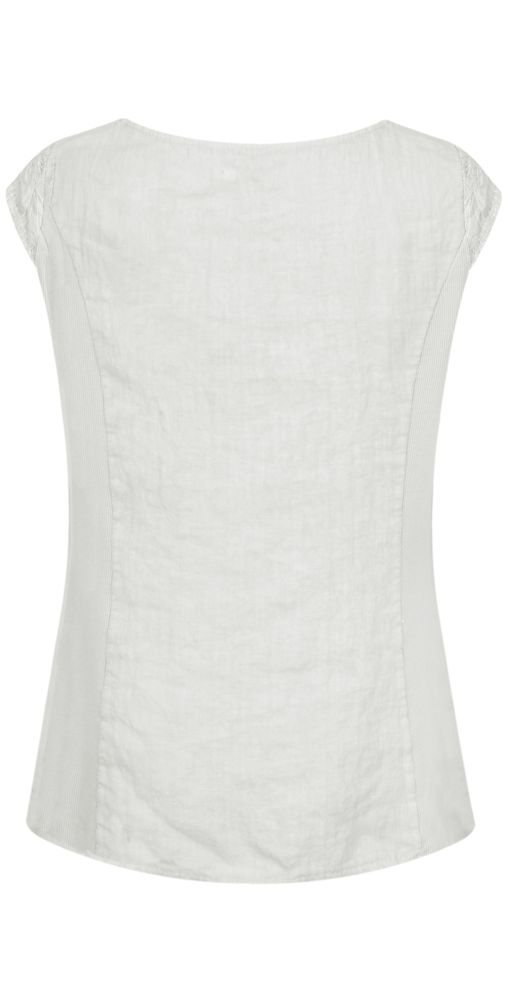 DECK Sivve Linen Shell Top in Pearl Grey