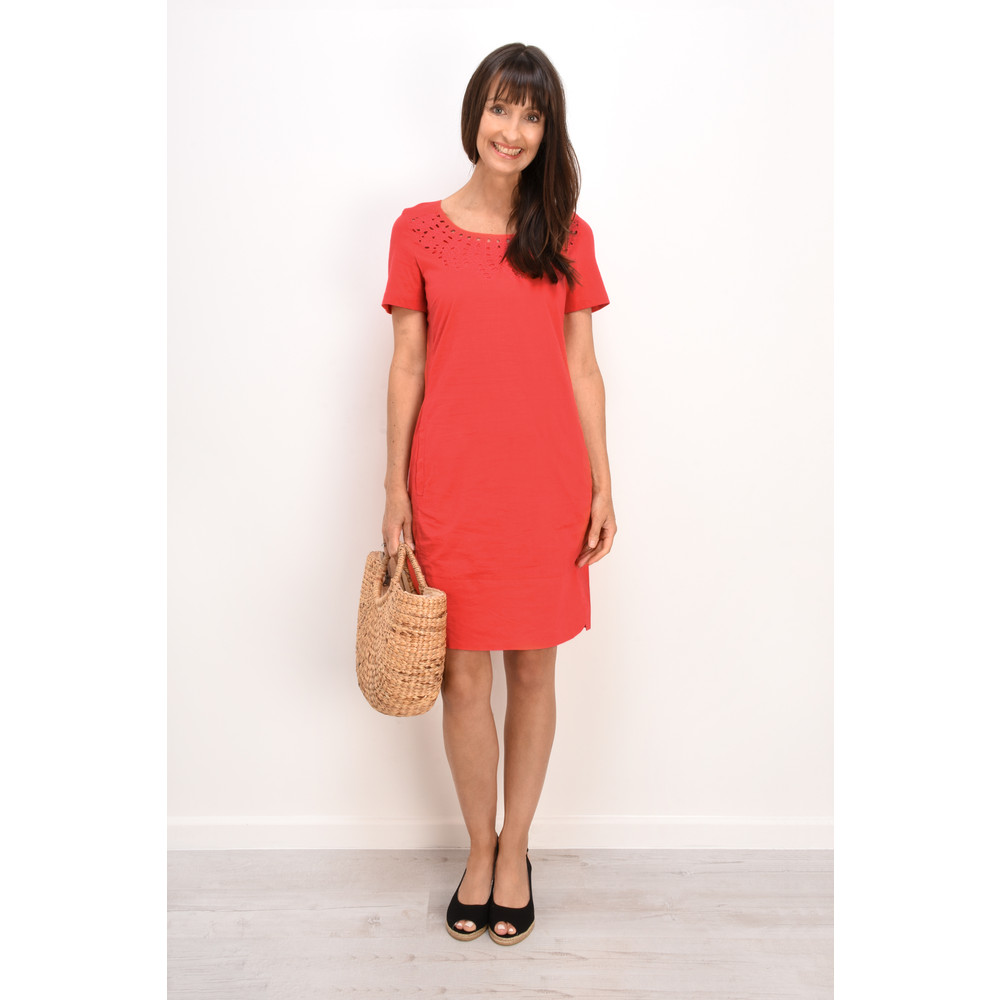 Sandwich Clothing Cotton Lace cutout Dress in Black