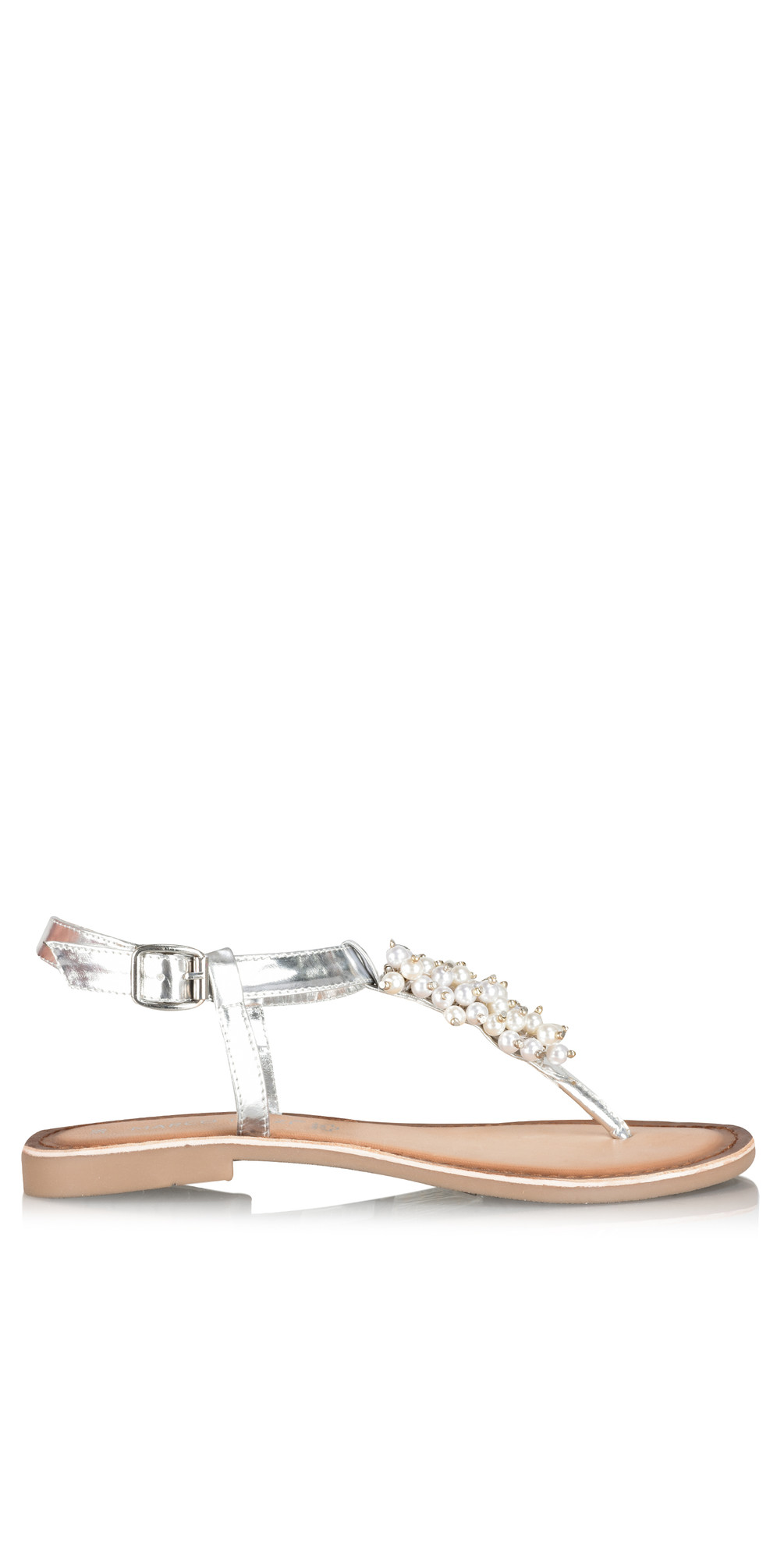 Marco Tozzi Lucille Pearly Sandal in Silver