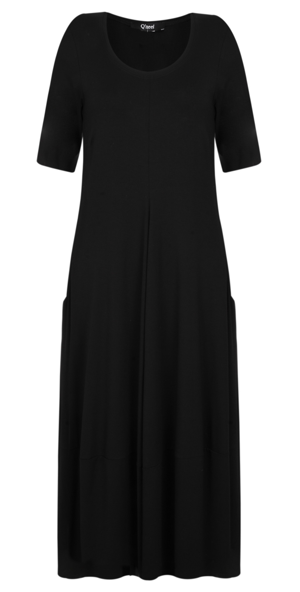 Q'neel Jersey Balloon Dress in Black