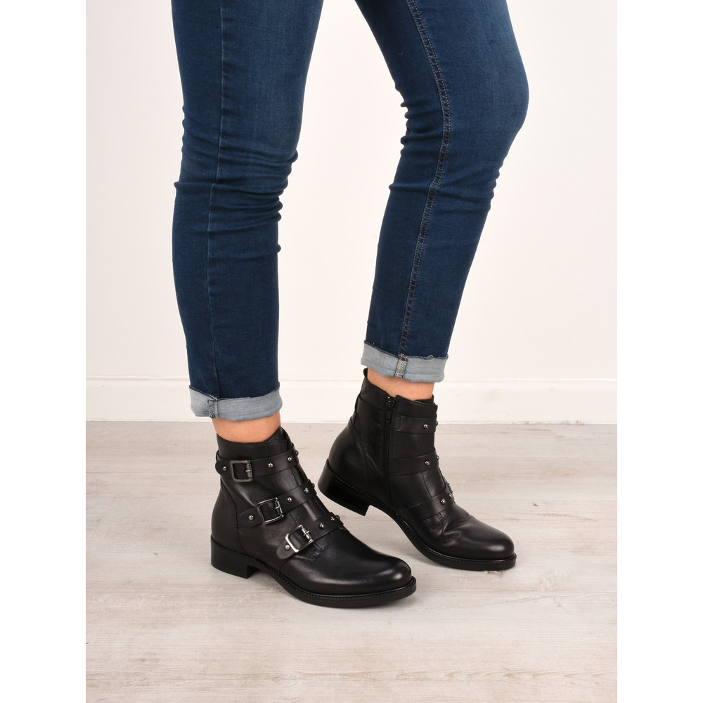 Tamaris Odette Buckle Ankle Boot in Black
