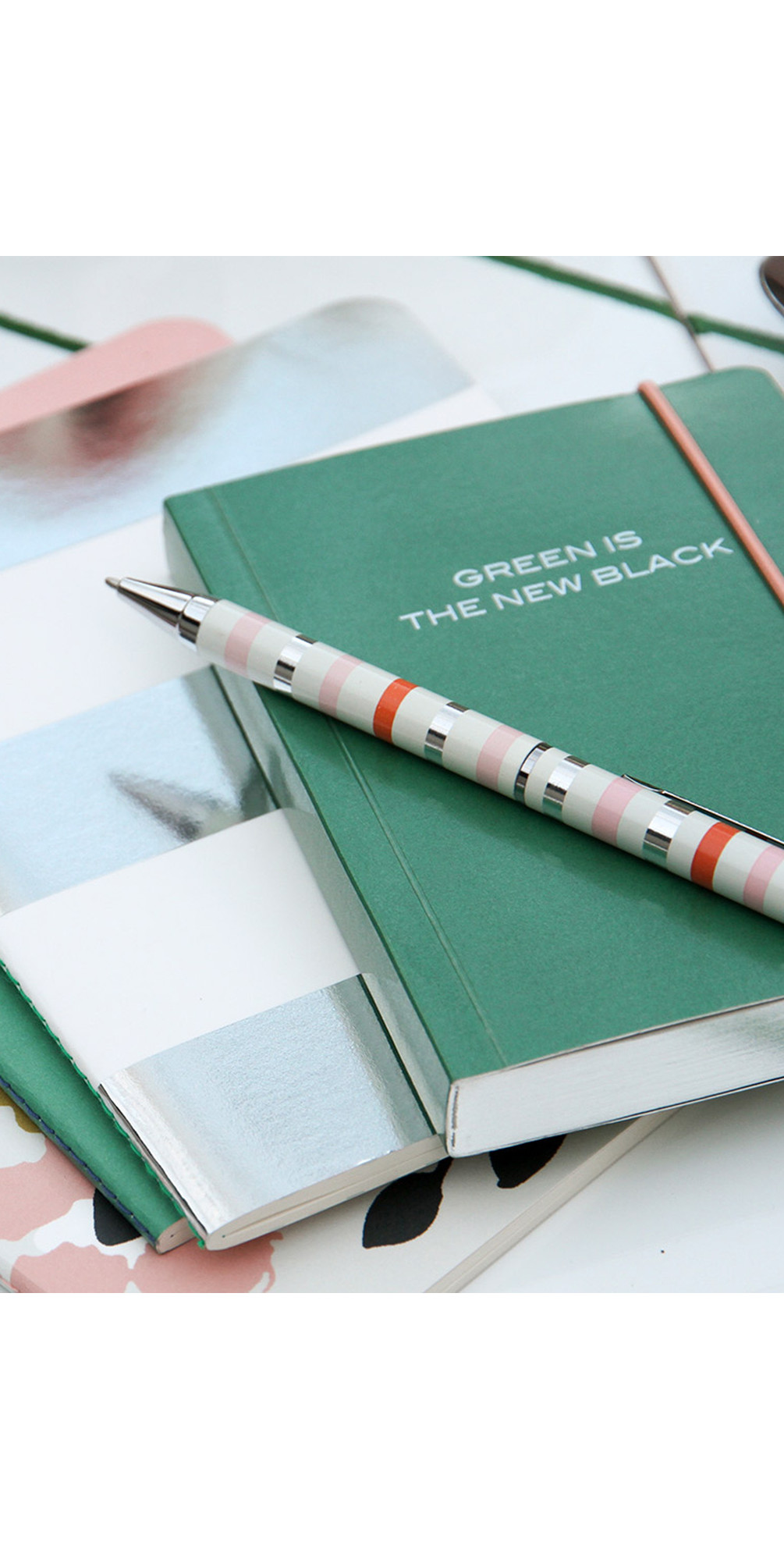 Caroline Gardner Small Chunky Notebook in Green