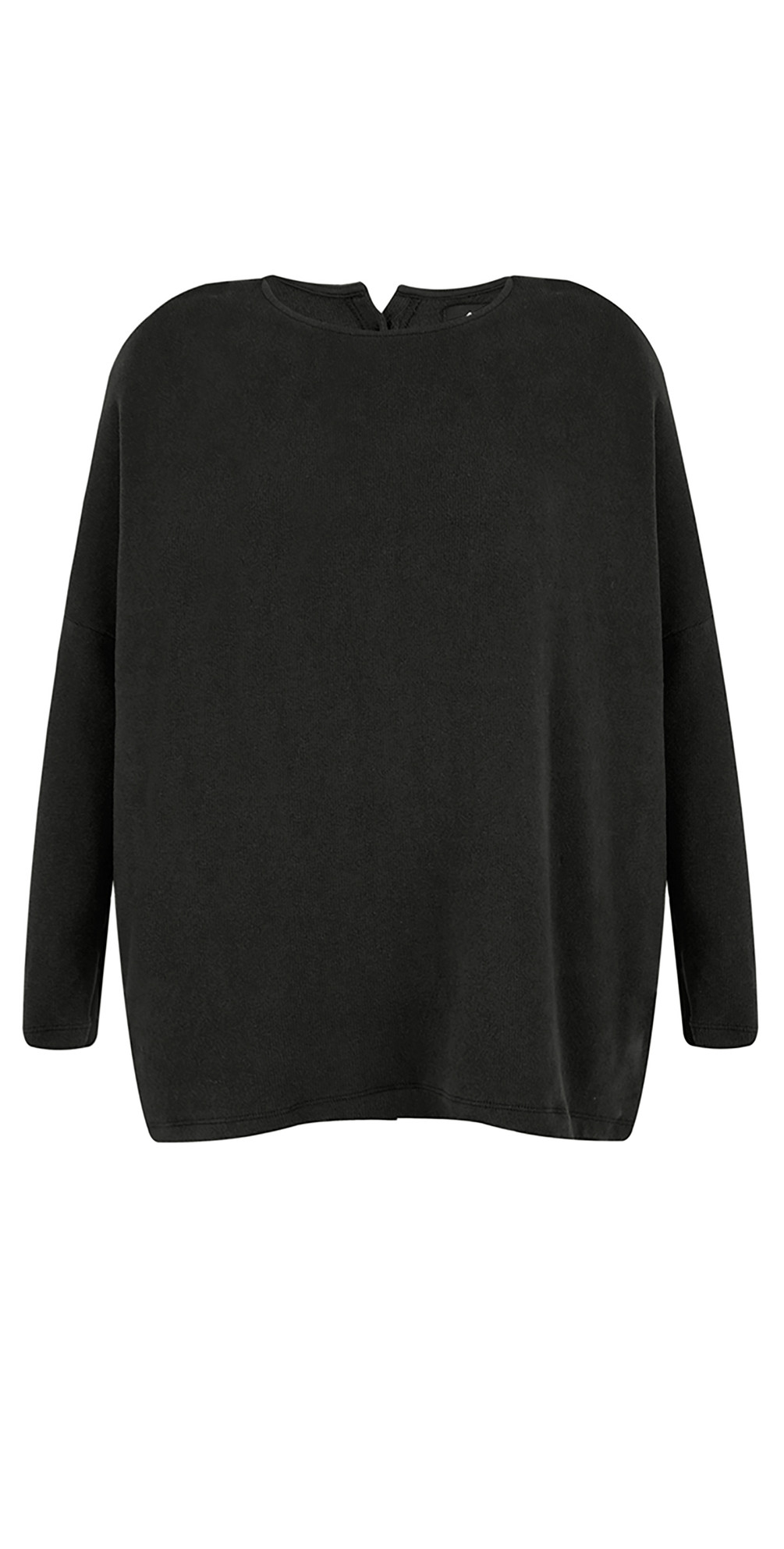 Mama B Cordova Plain Button Back Jumper in Anthracite