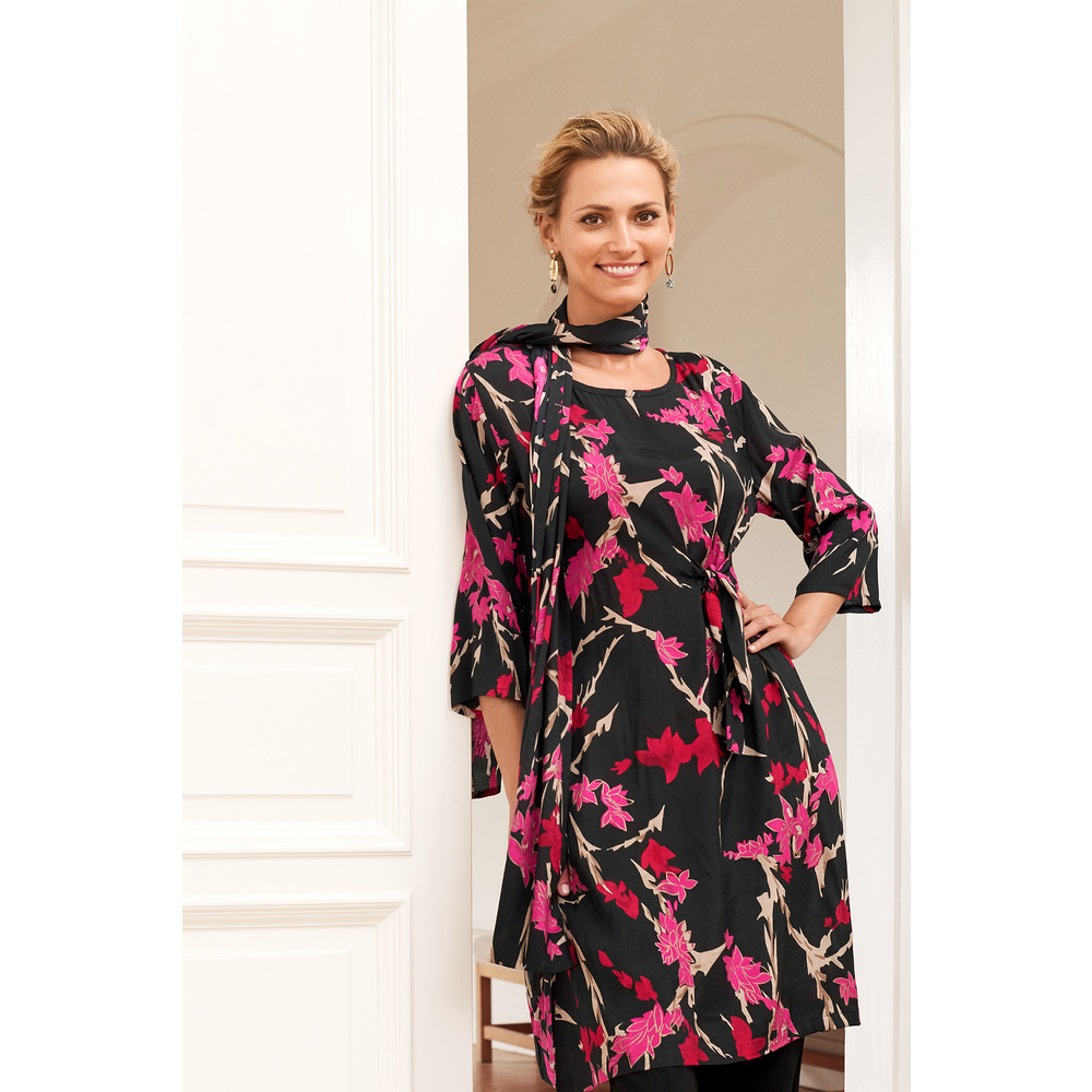 Masai Clothing Nonie Floral Dress in Pink Org