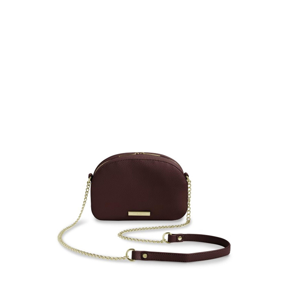 Katie Loxton Half Moon Handbag in Burgundy