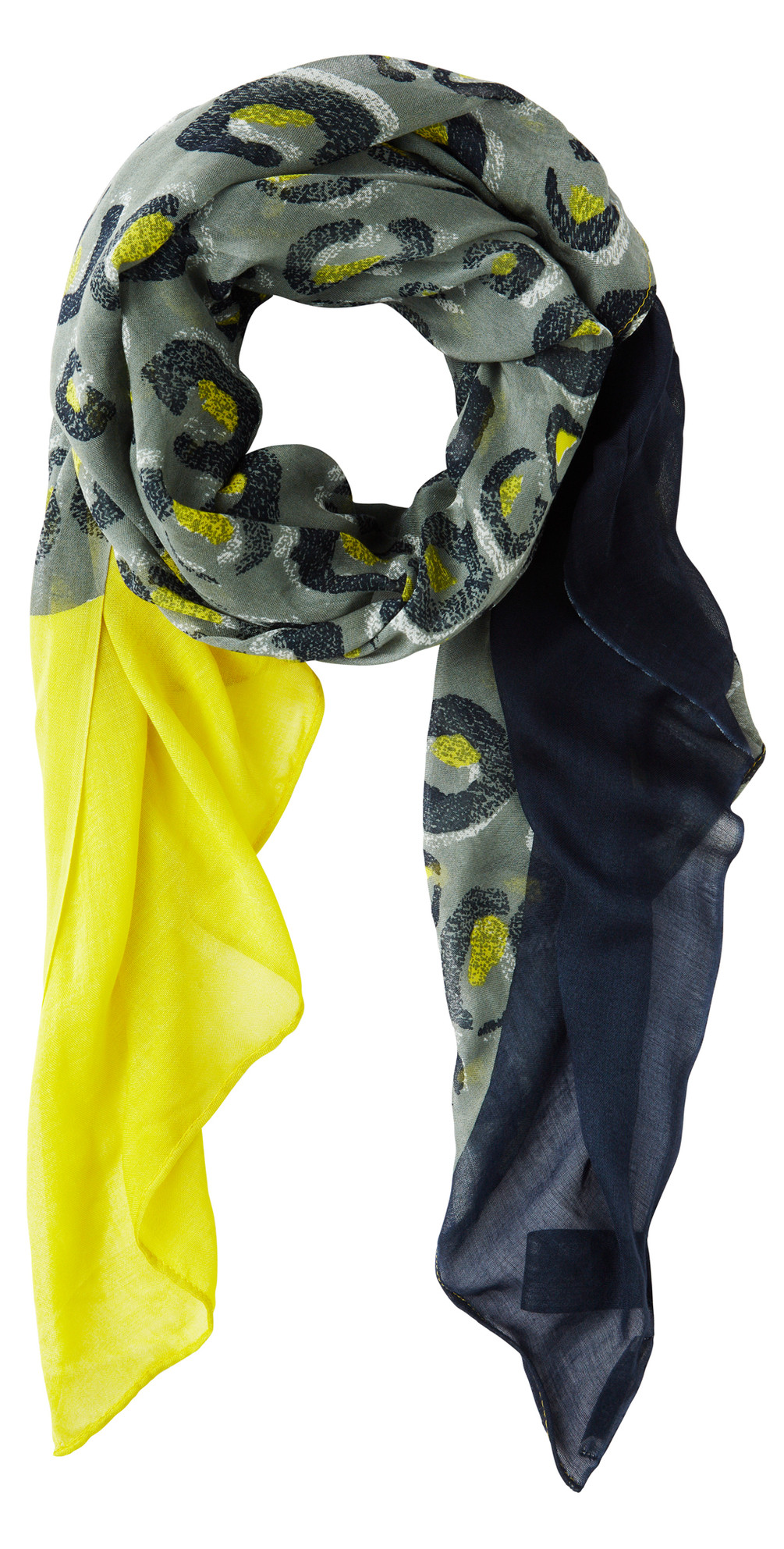 Sandwich Clothing Victoria Weave Leopard Scarf in Deep Jade