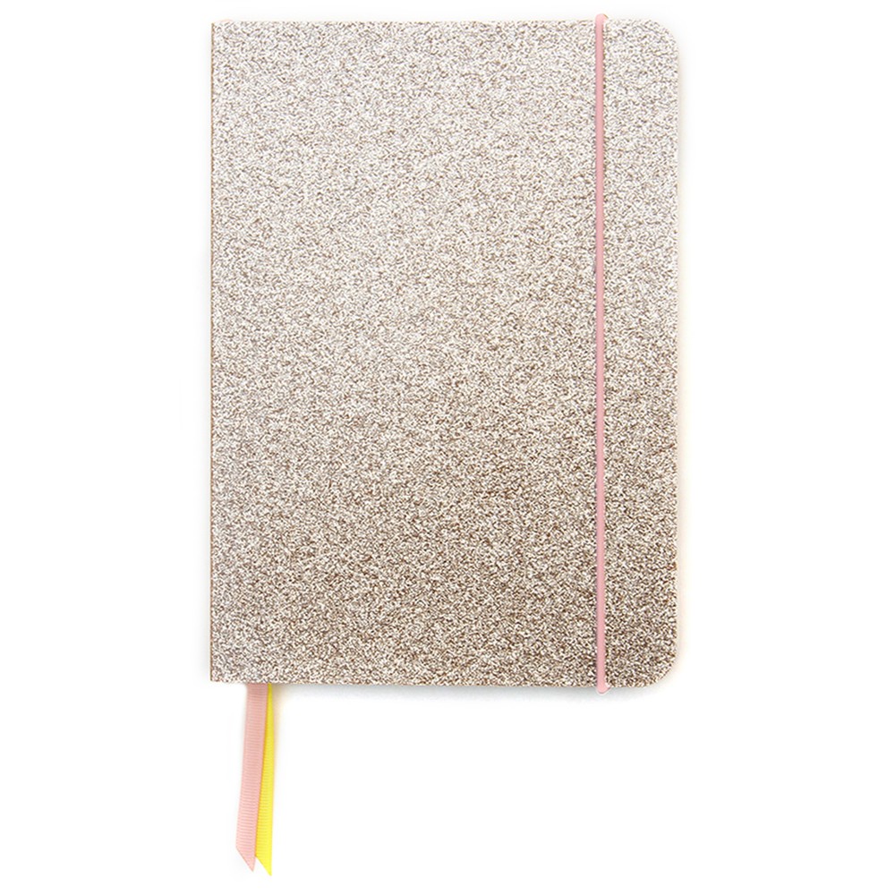 Caroline Gardner Gold Glitter A5 Notebook in Gold