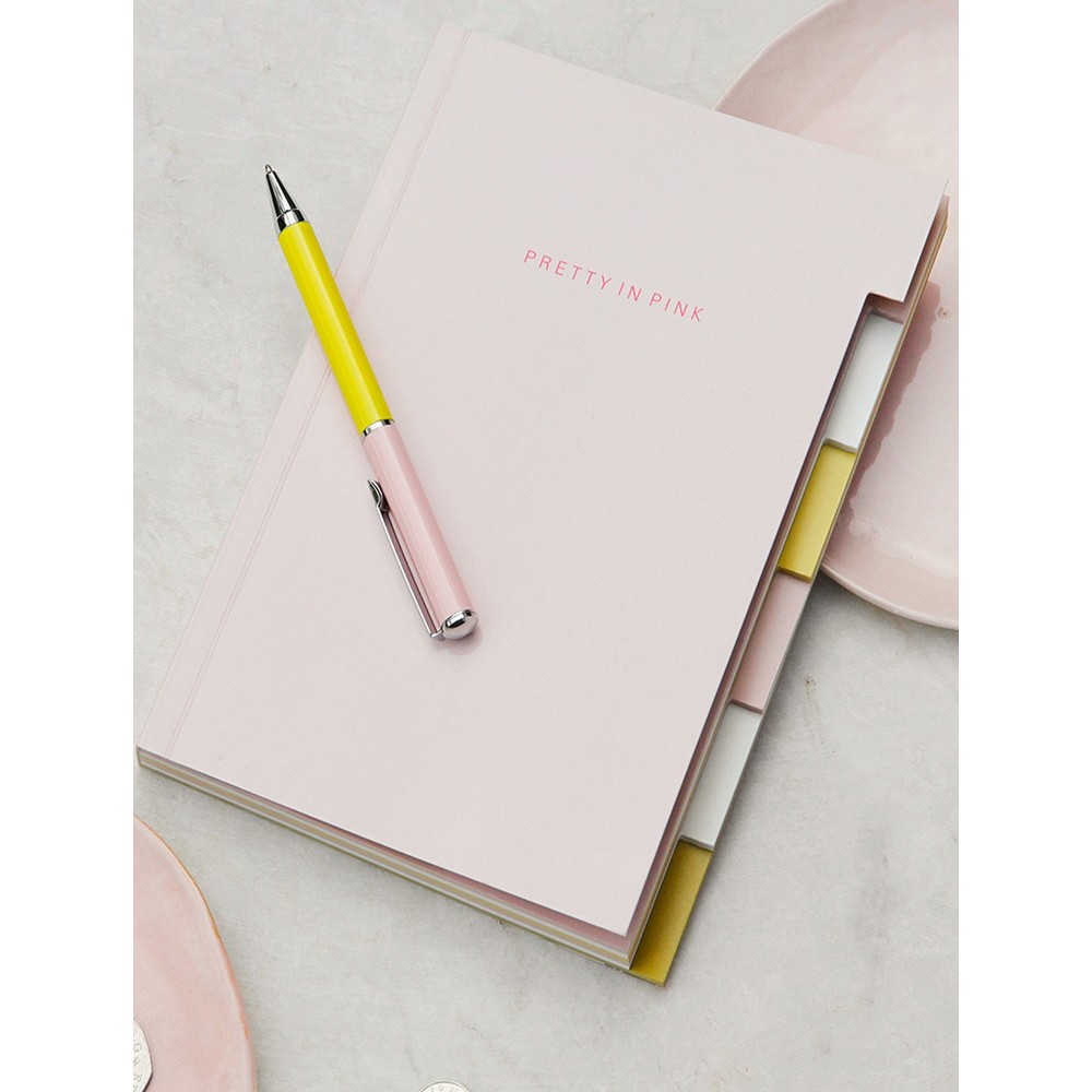 Caroline Gardner Pink Patent Multi Tab Notebook in Pink